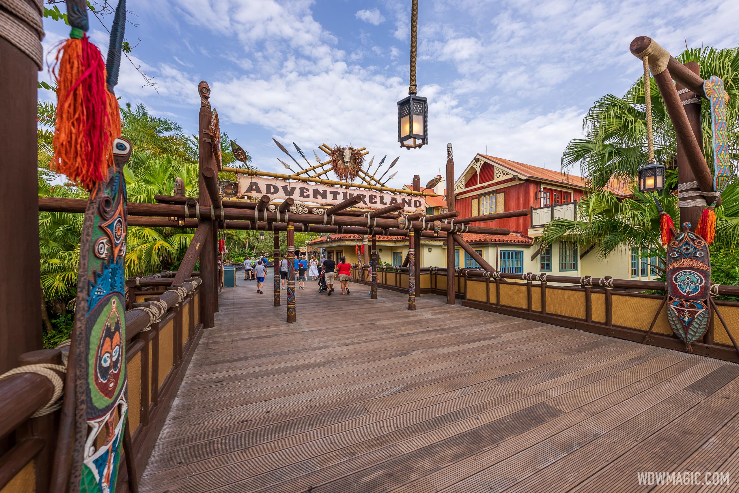 Refreshed Adventureland entrance marquee - September 2021