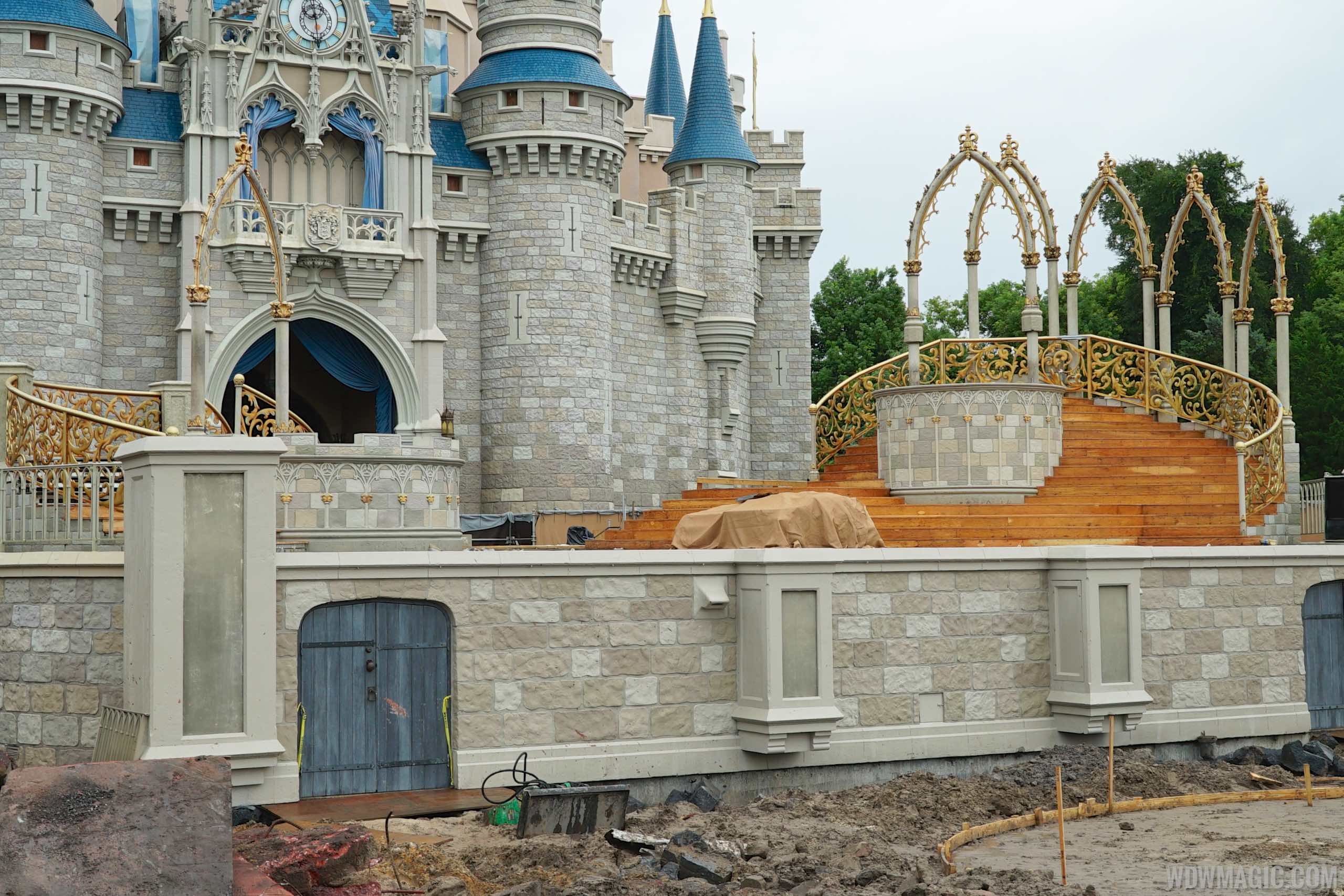 Cinderella Castle turret and forecourt construction - Photo 6 of 8