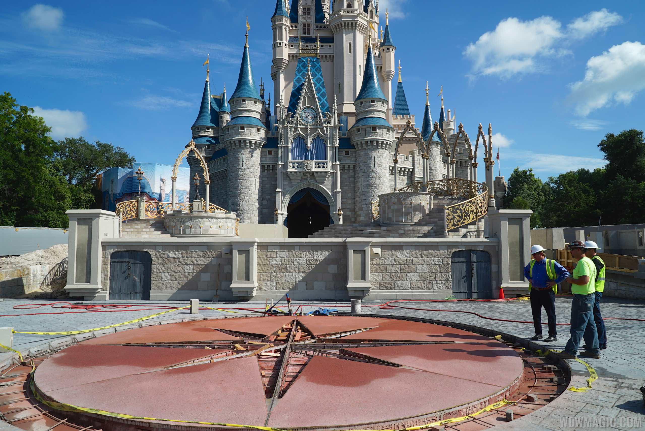 Cinderella Castle turret and forecourt construction - Photo 2 of 5