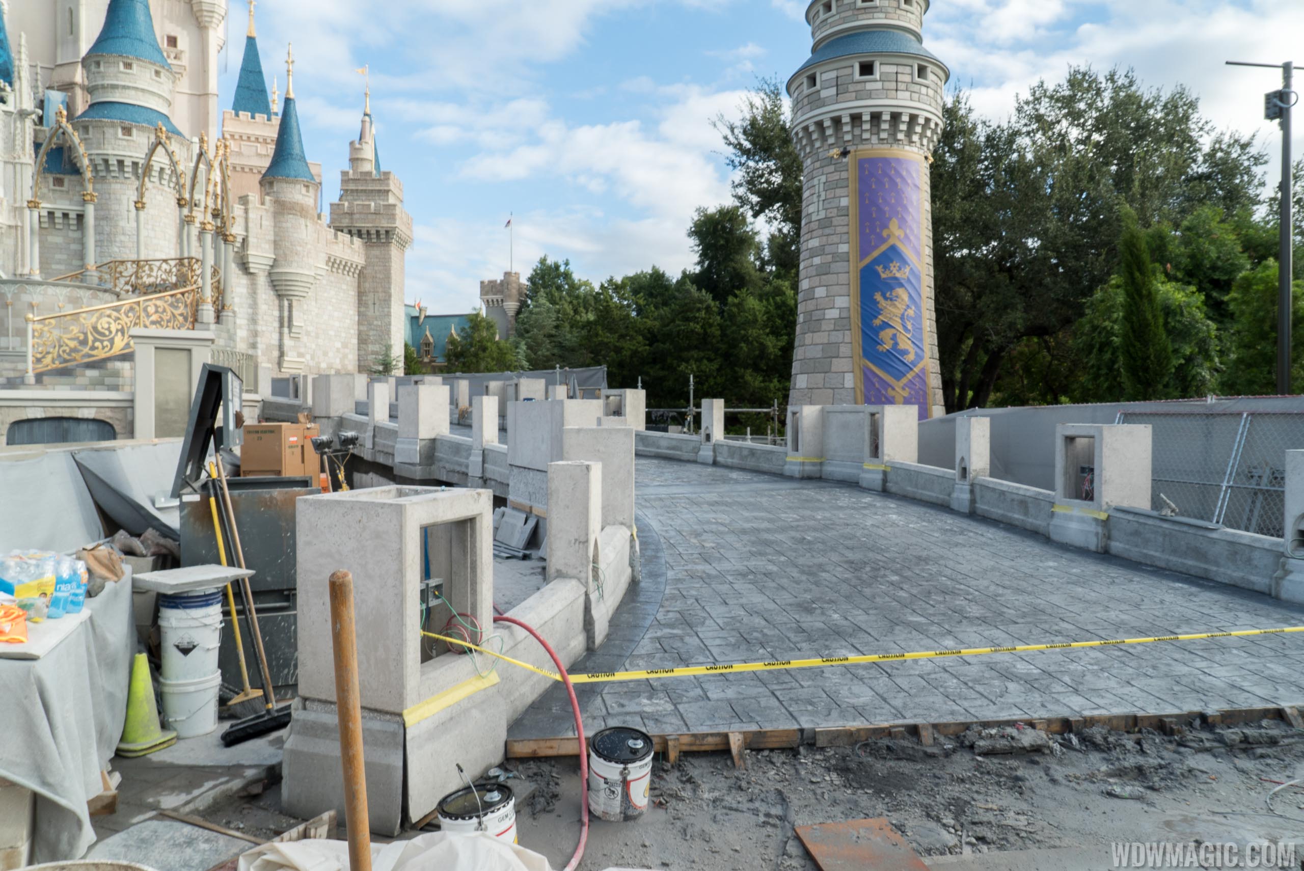 Cinderella Castle turret and forecourt construction - Photo 4 of 7