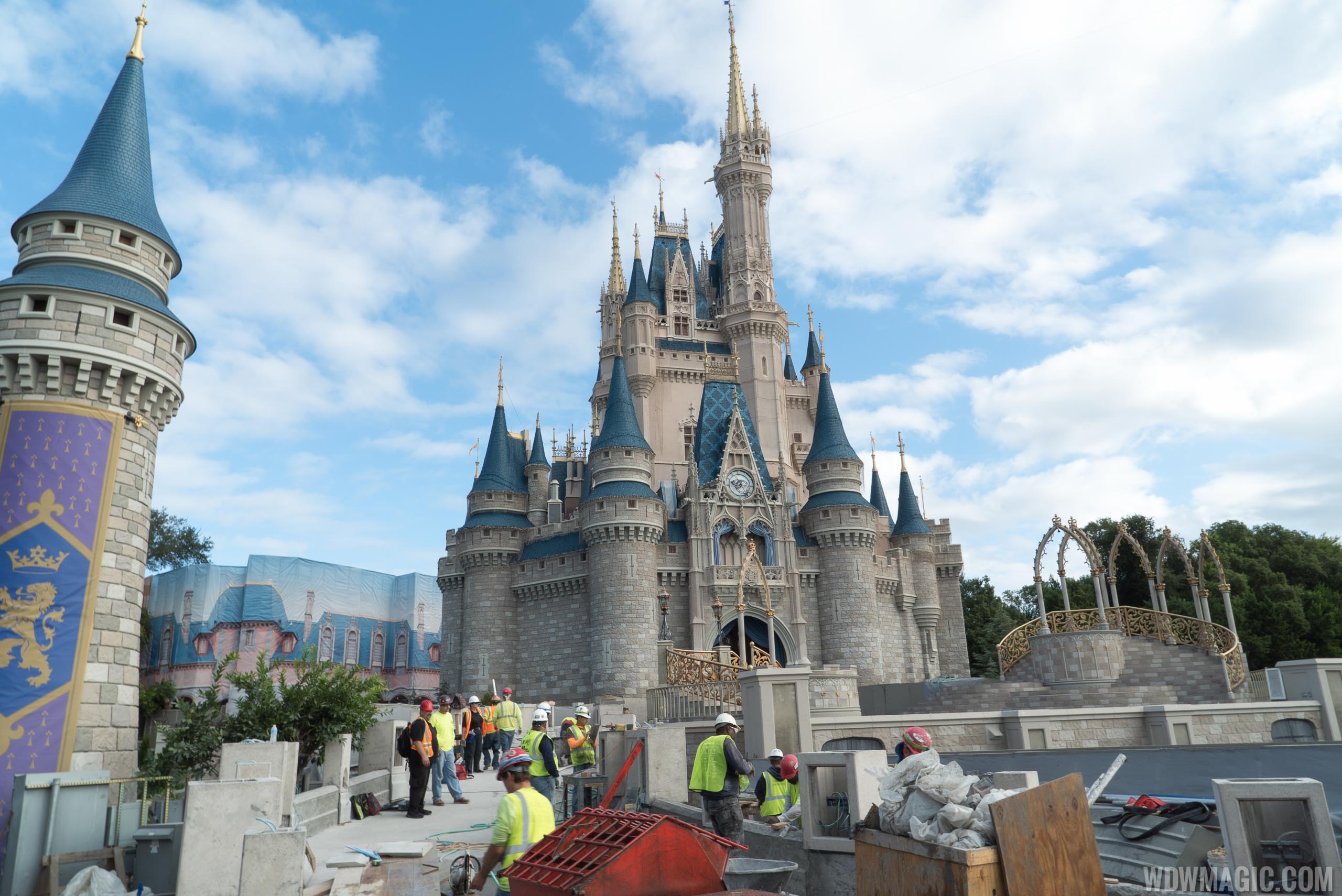 Cinderella Castle turret and forecourt construction - Photo 7 of 7