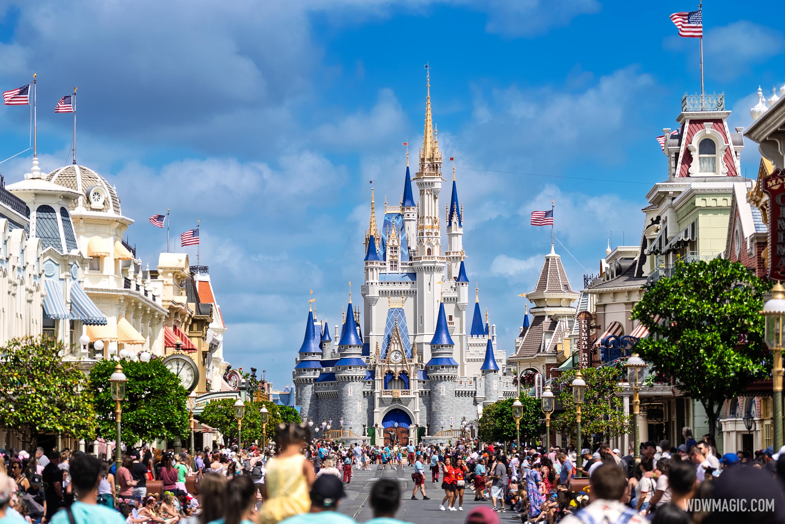 Cinderella Castle Spire Repainting Progress - March 29 2026