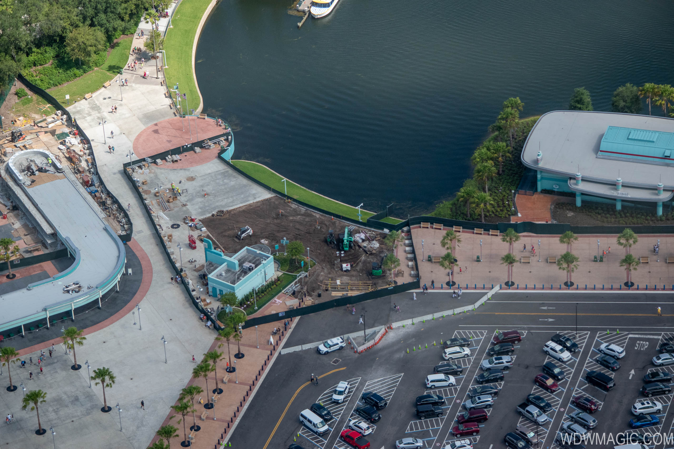 Disney's Hollywood Studios main entrance construction from the air ...
