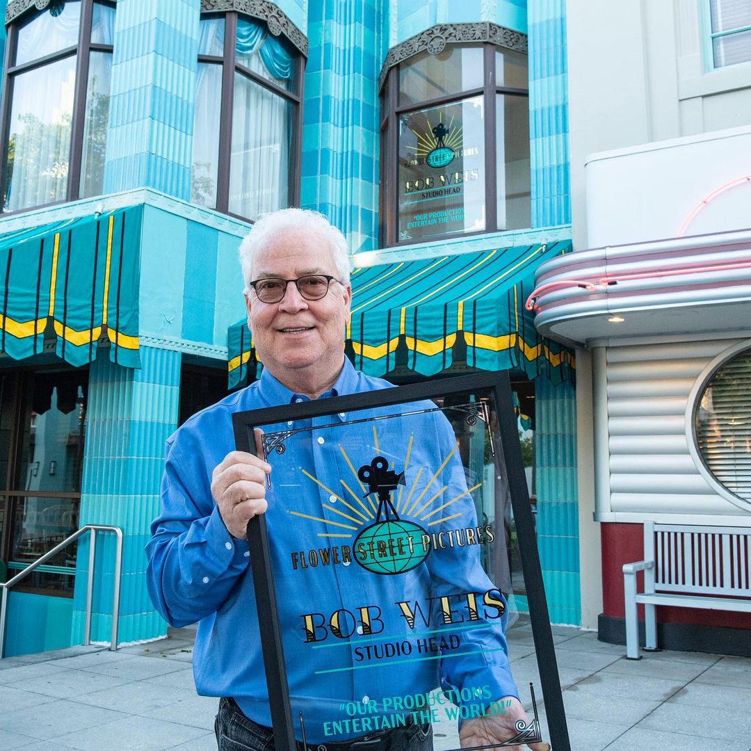 Former Walt Disney Imagineering president Bob Weis receives a window at ...