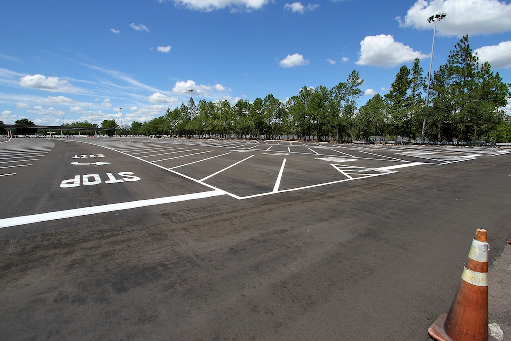 PHOTOS - Epcot's parking lots being resurfaced