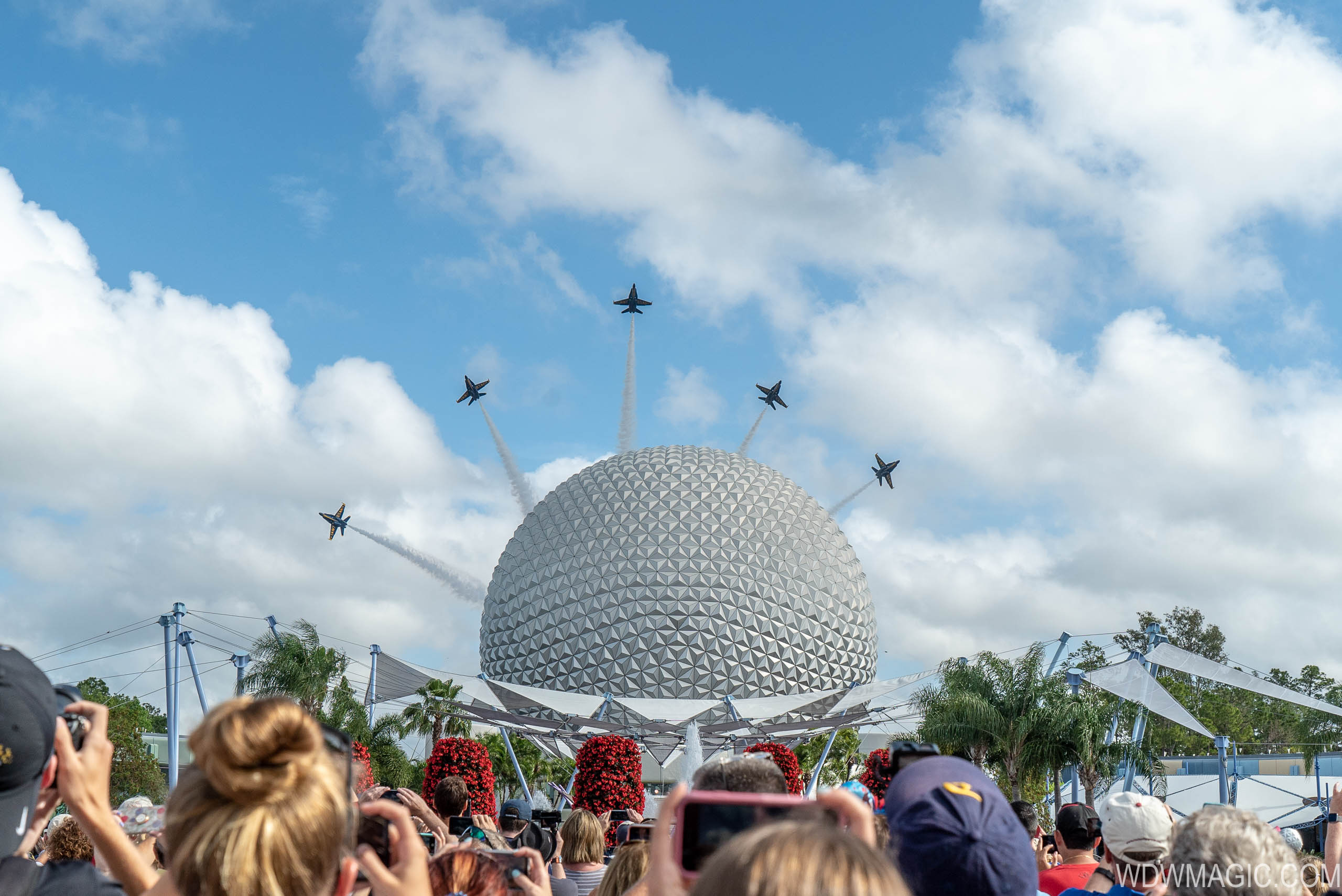 Blue Angels flyover of Epcot - Photo 4 of 5