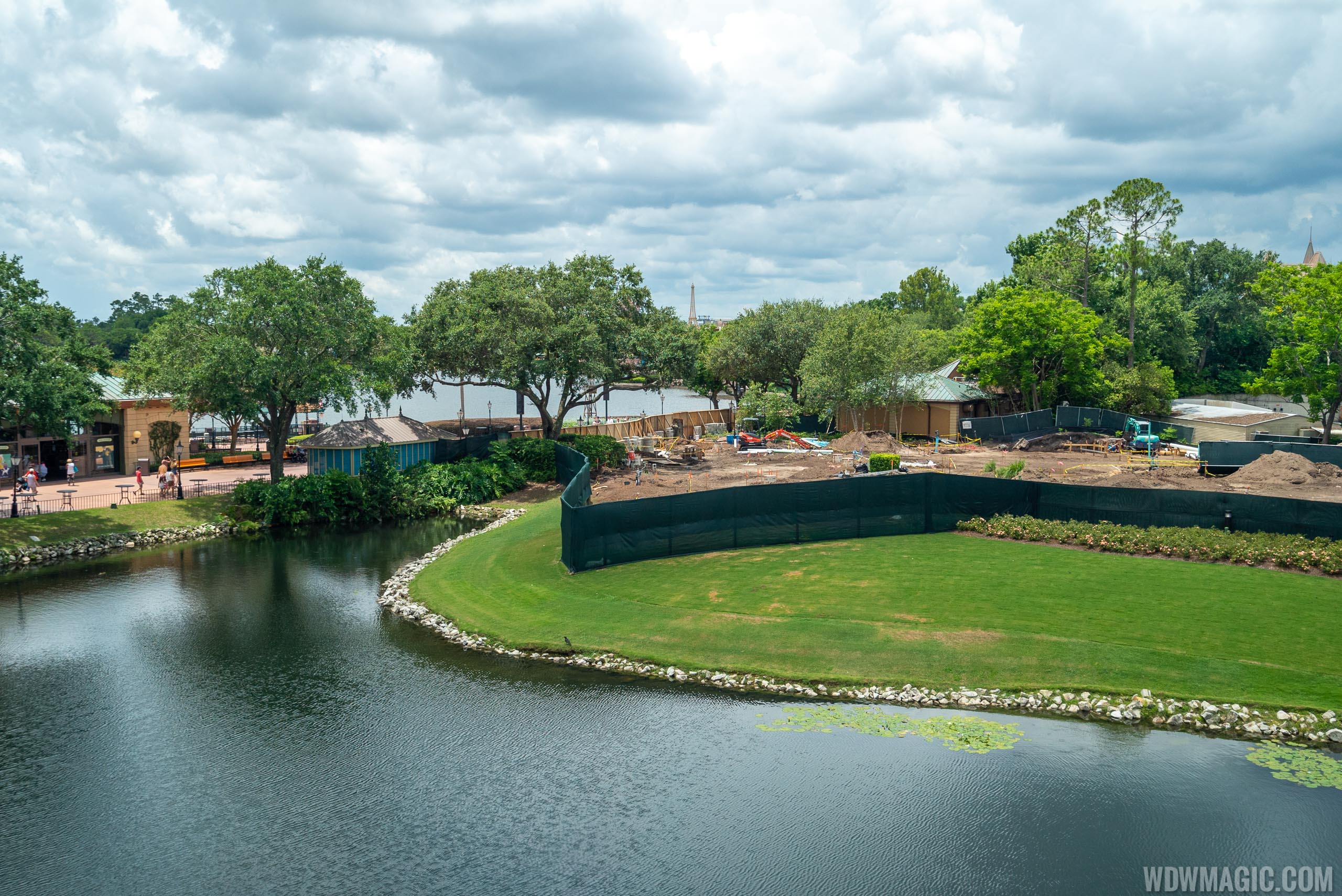 Epcot Rosewalk widening construction - July 2019