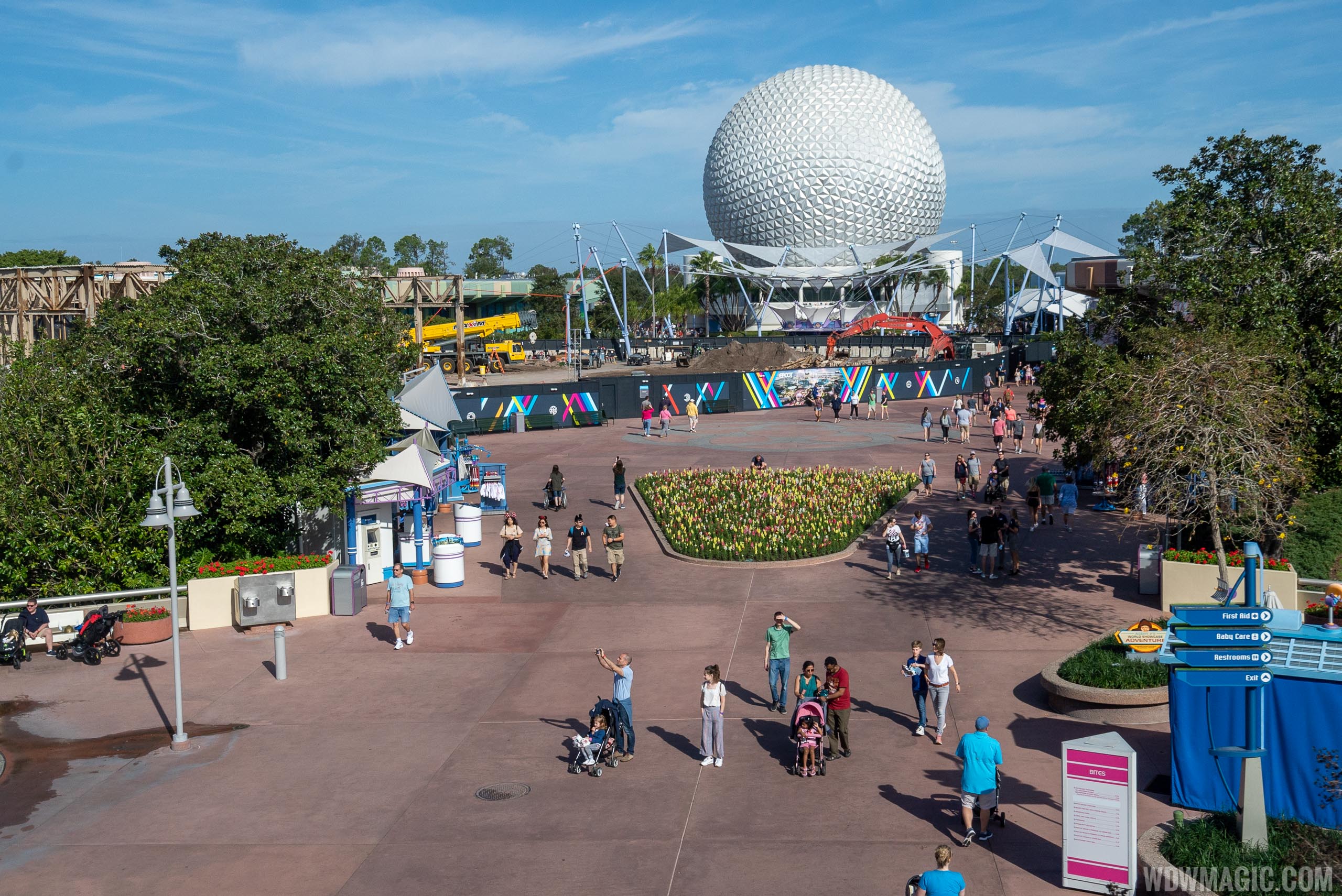 Epcot Future World West Demolition and Construction Walls - January 10 ...