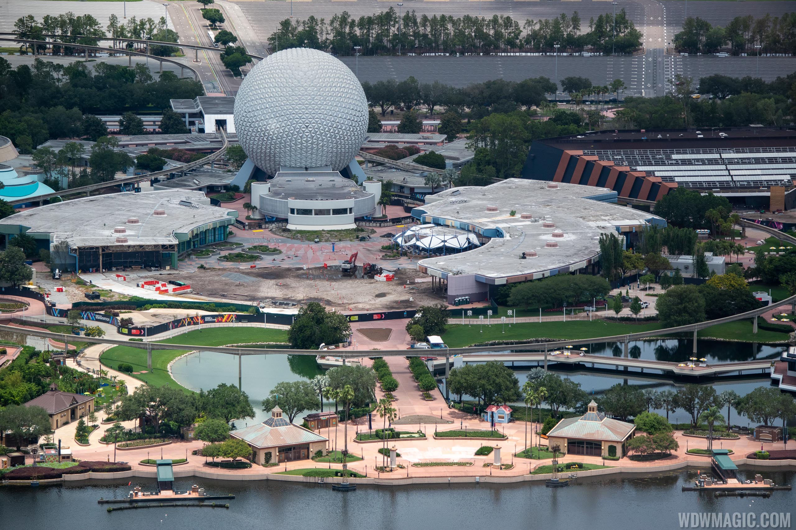 EPCOT aerial photos during COVID-19 closure - June 2020