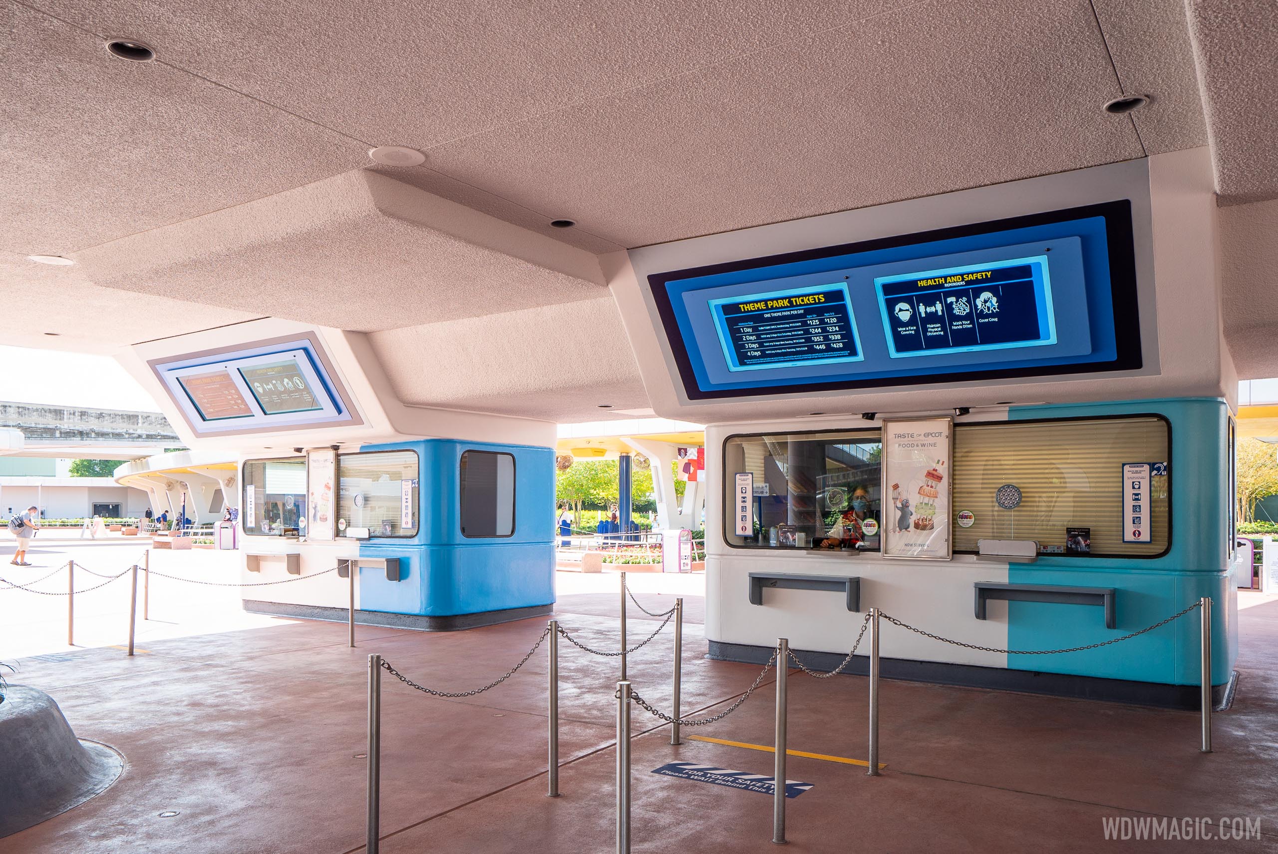 PHOTOS - New color scheme for EPCOT's main entrance ticket plaza