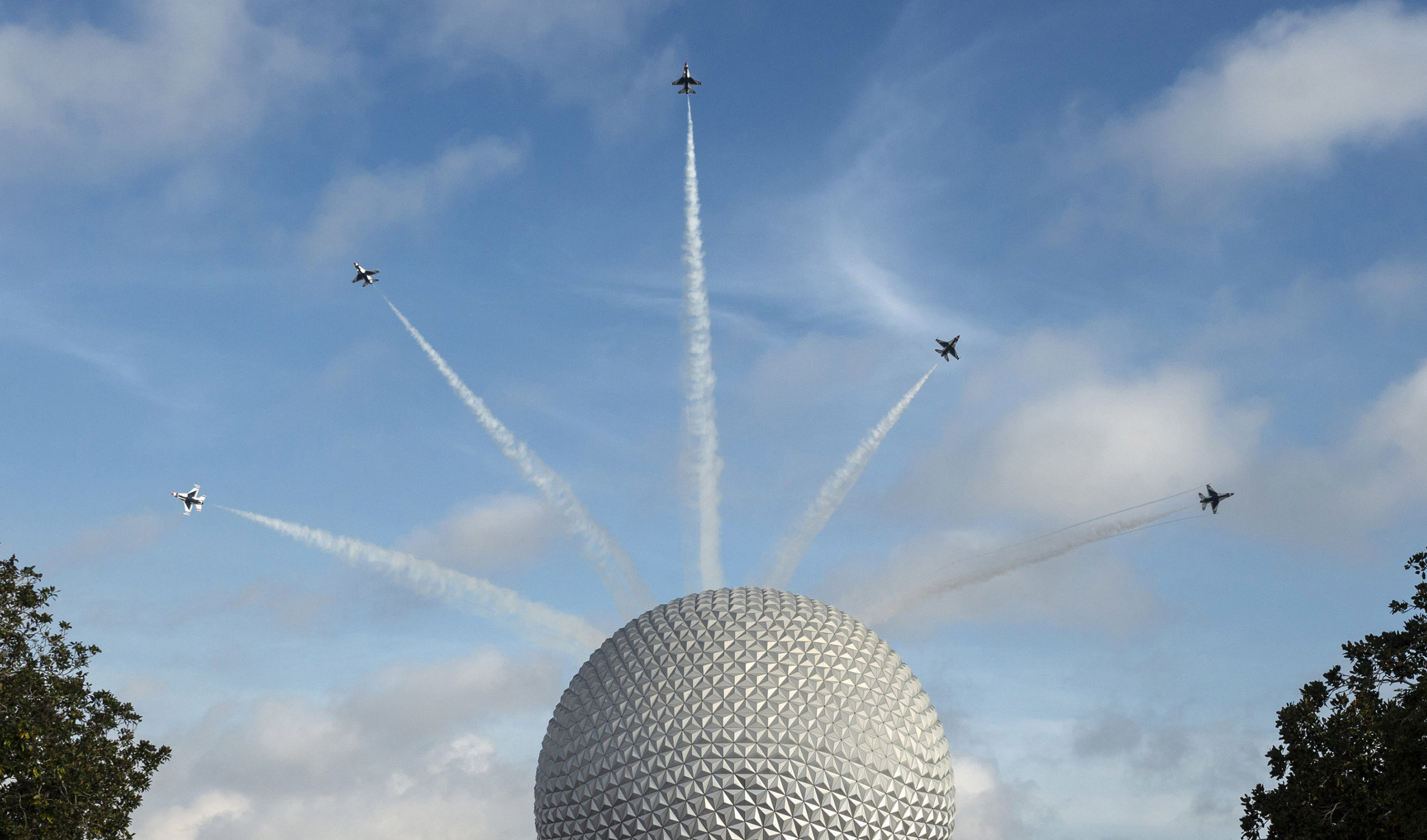 U.S. Air Force Thunderbirds Fly Over EPCOT - Photo 2 of 3