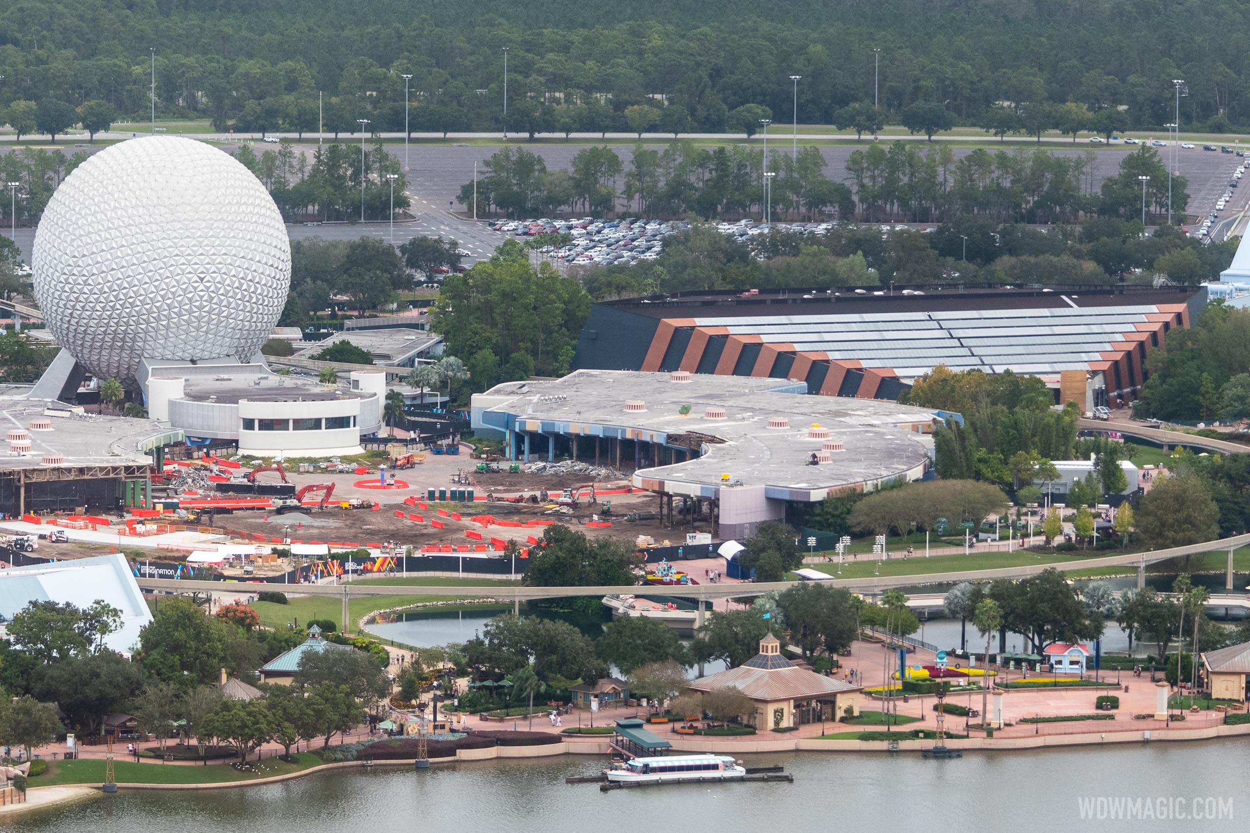 PHOTOS - Aerial views of the EPCOT central spine demolition