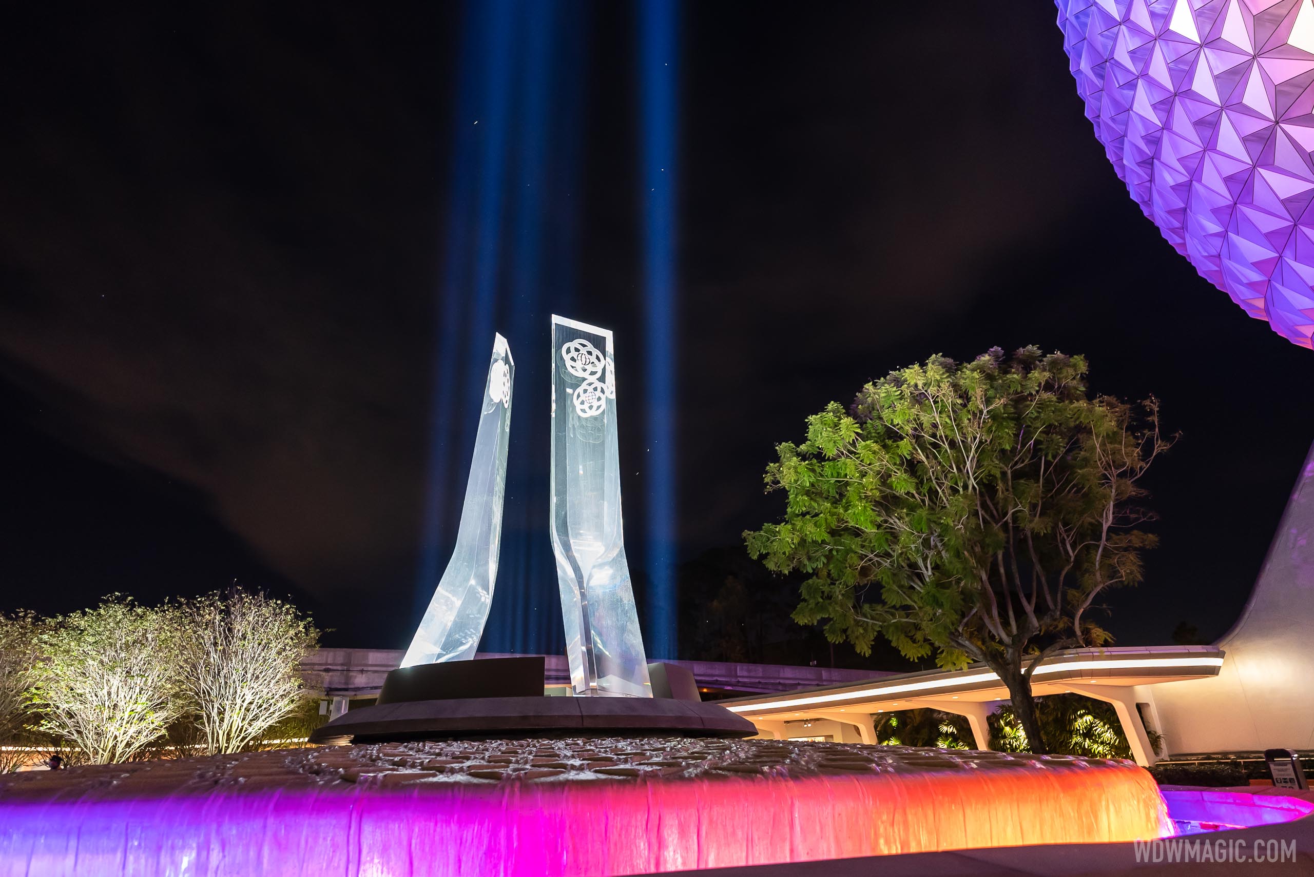 EPCOT main entrance fountain after dark - Photo 9 of 12
