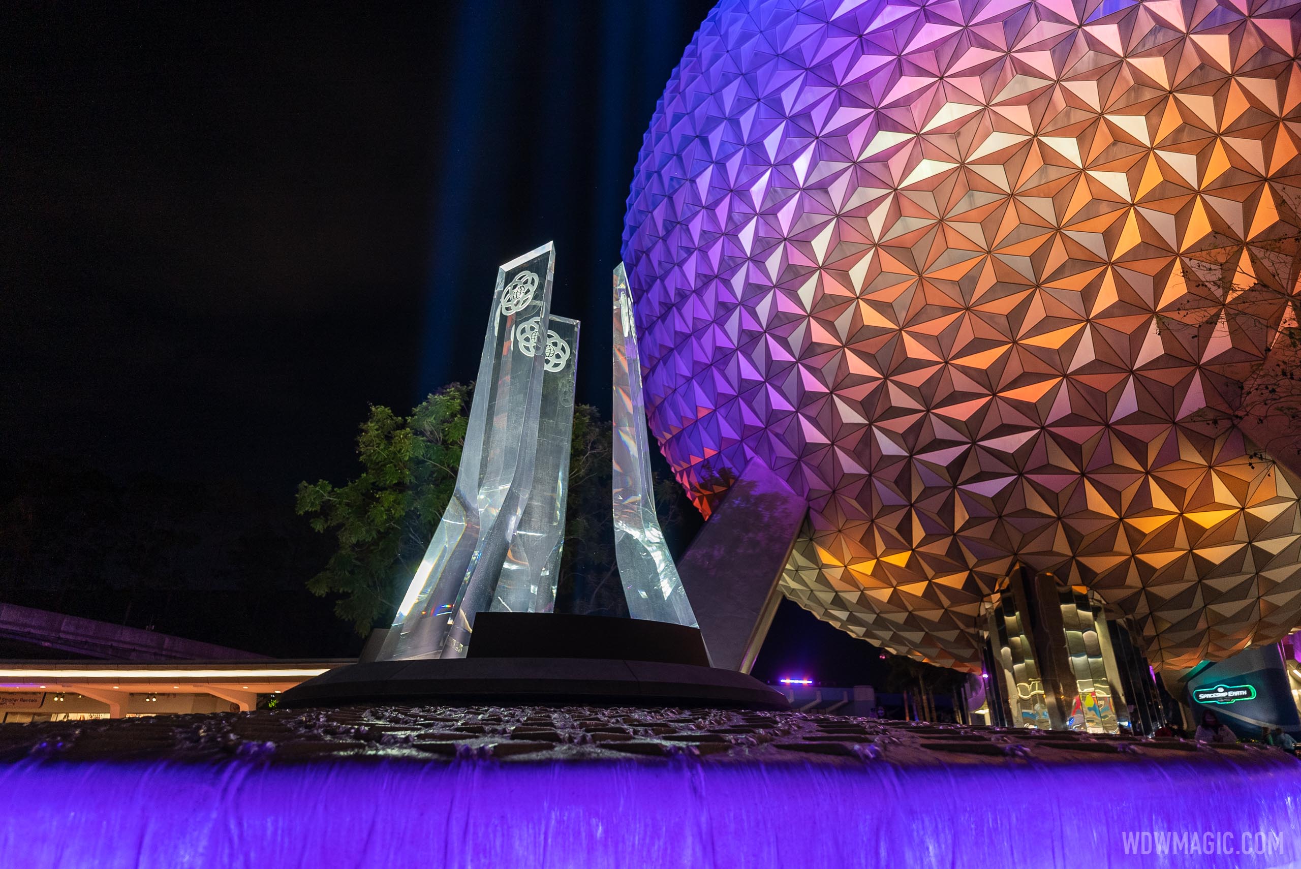 EPCOT main entrance fountain after dark - Photo 11 of 12