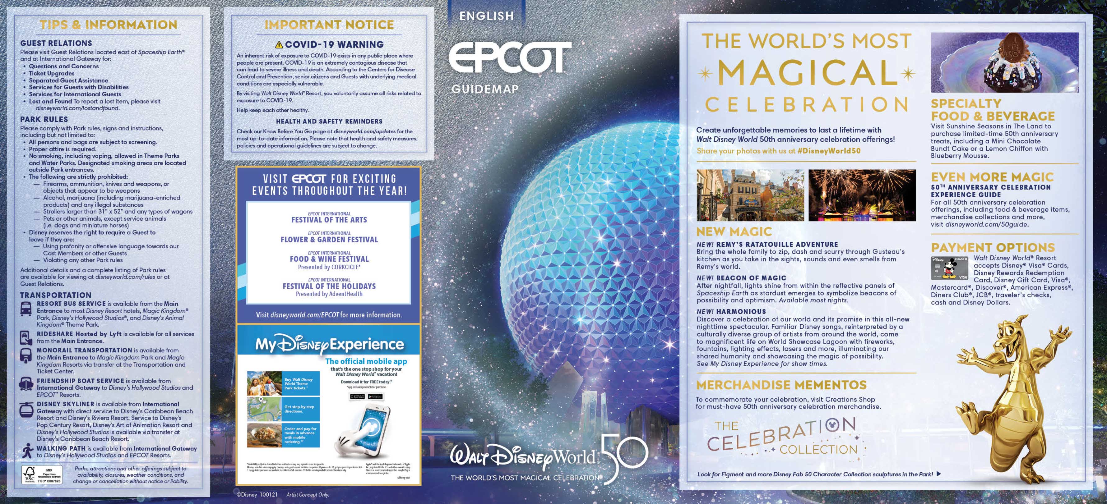 New guidemap shows the new neighborhood layout of EPCOT
