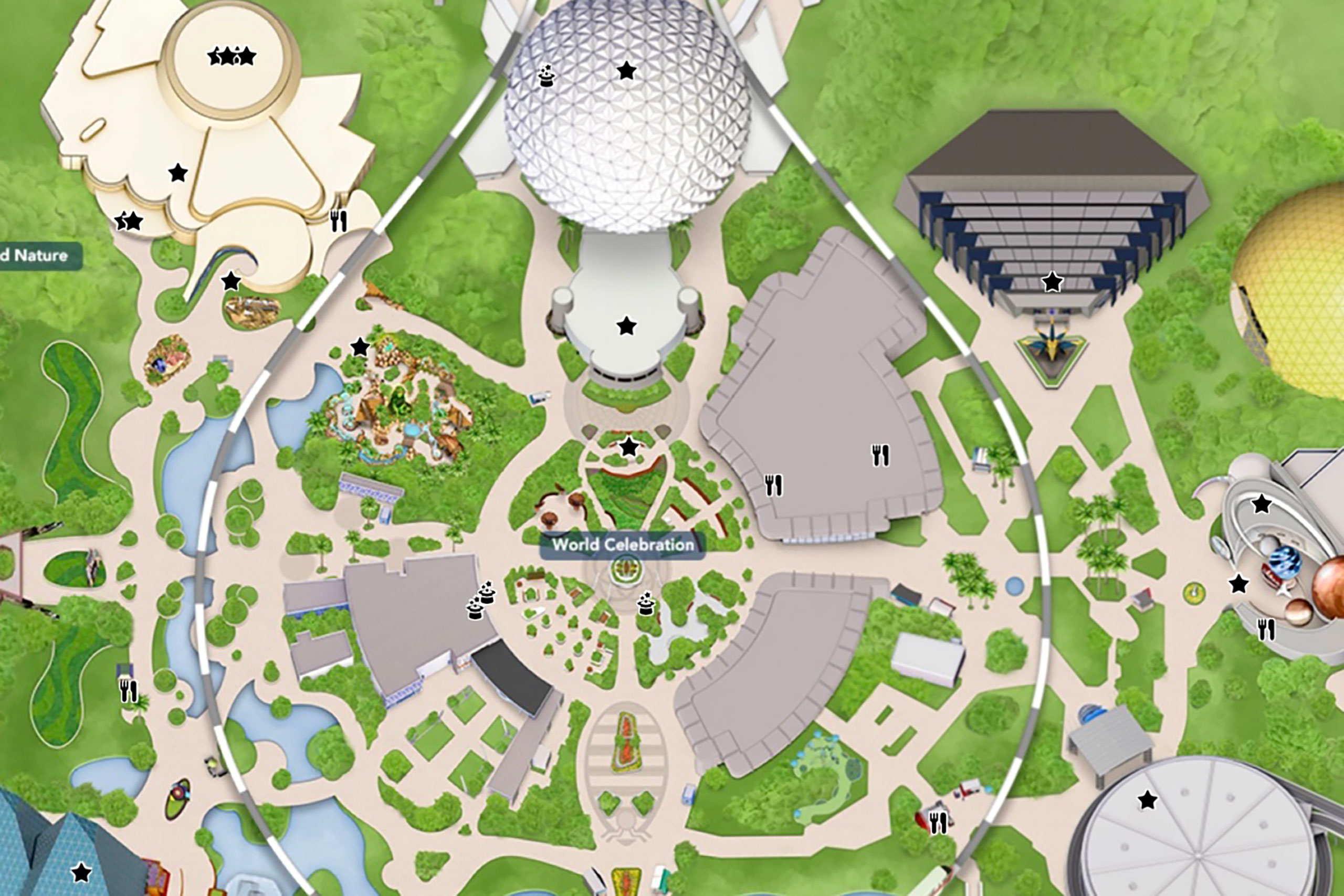 EPCOT Digital Guide Map Updated To Include CommuniCore Hall and Plaza
