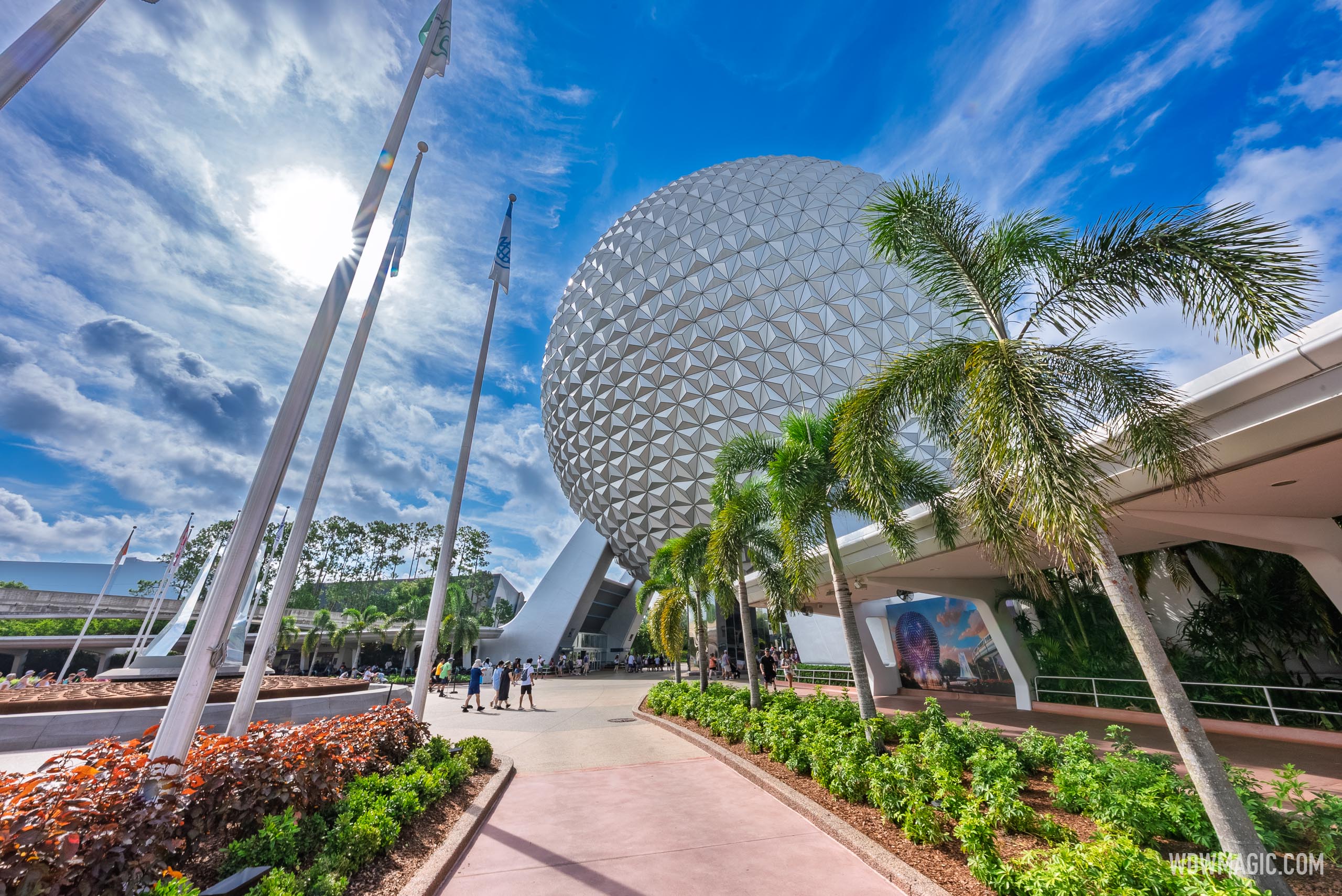 New EPCOT Main Entrance Area Landscaping and Palm Trees - Photo 5 of 8