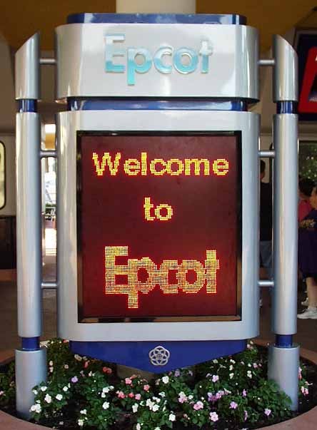 New directional signs at Epcot