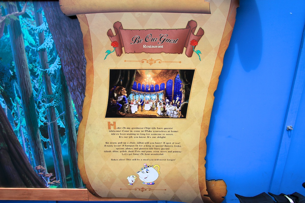 Fantasyland expansion construction walls decorated with large scale ...