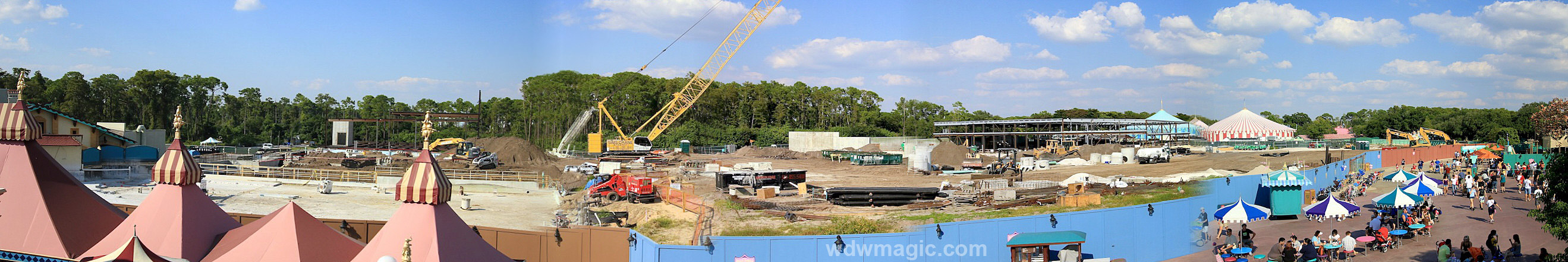 Panoramic view of construction site