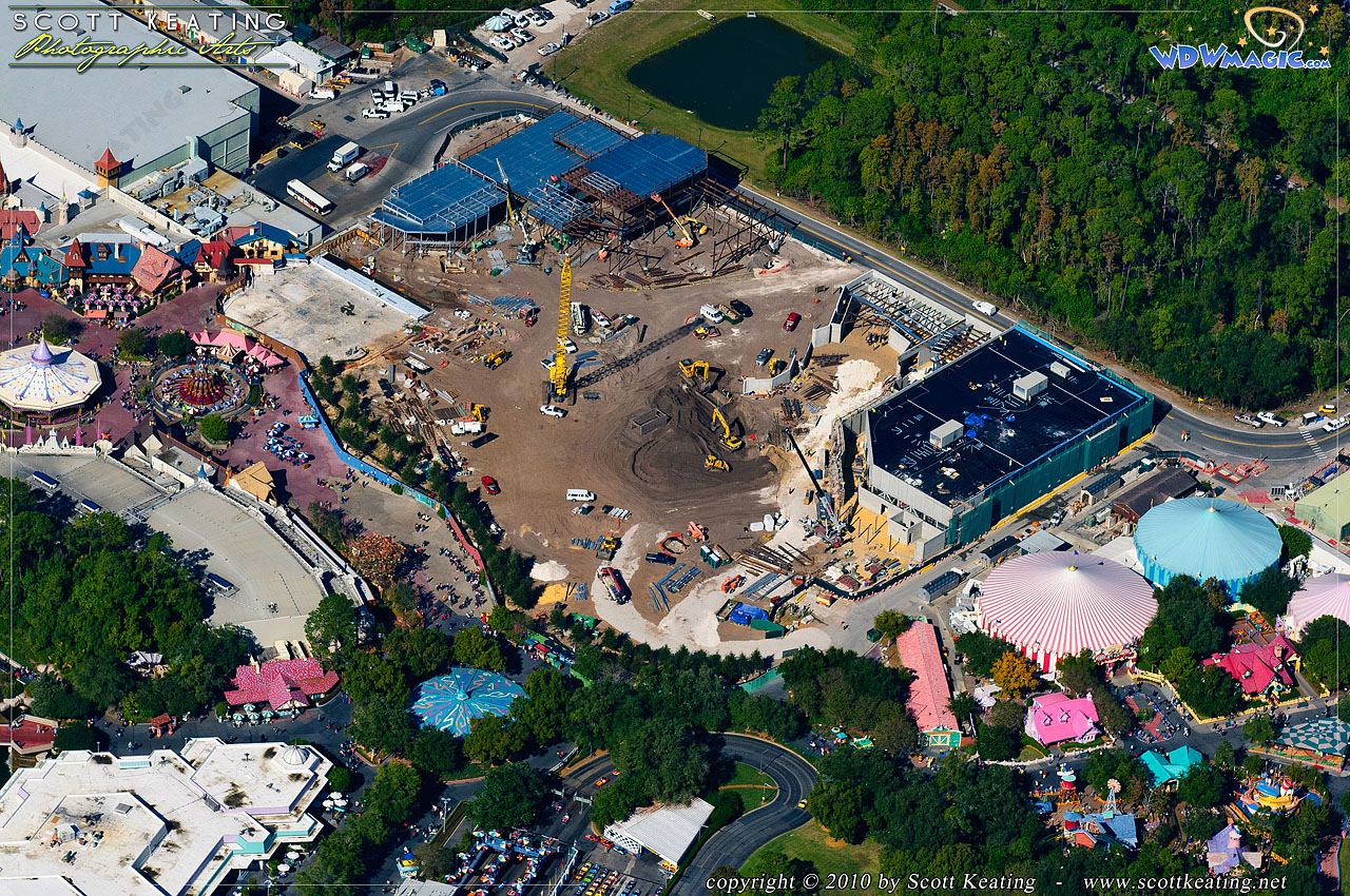 New aerial photos of the entire Fantasyland construction site
