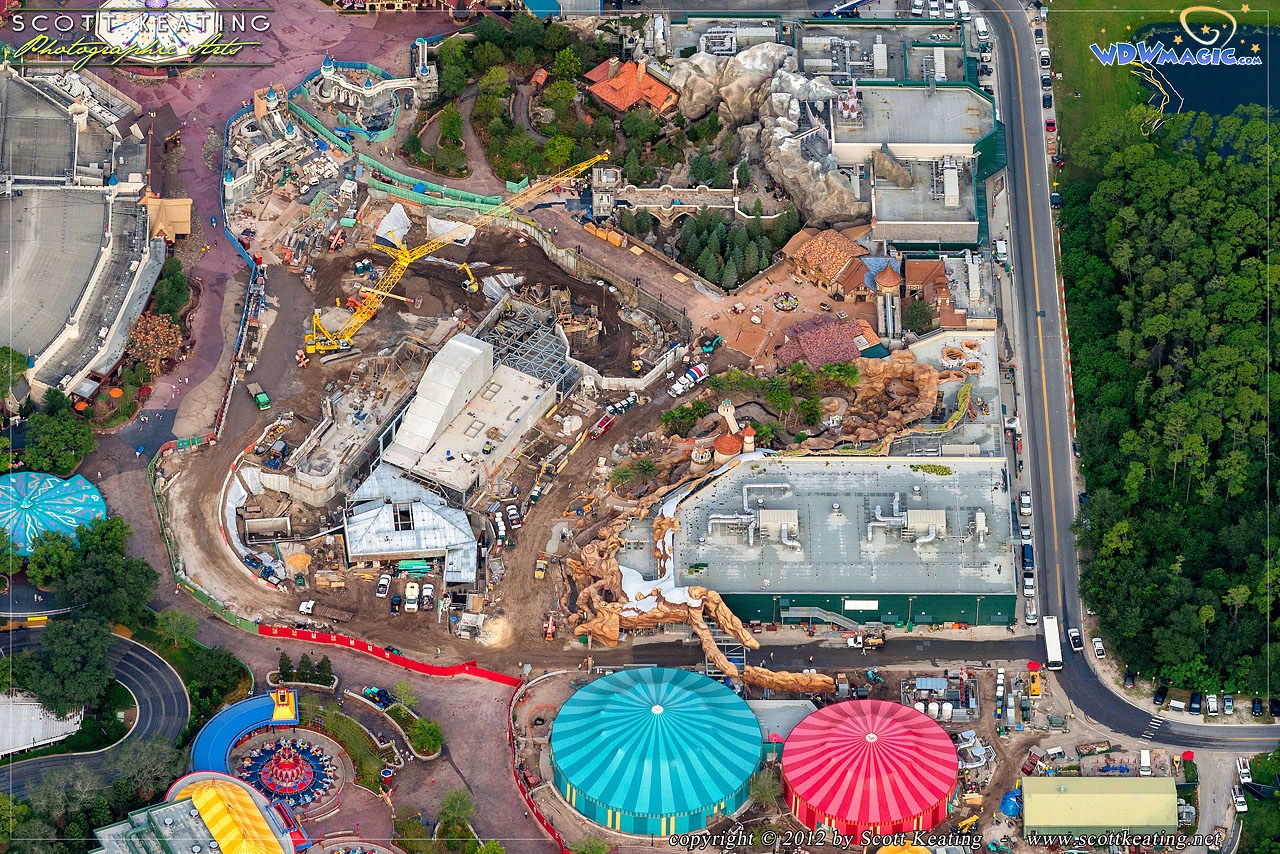 Fantasyland aerial views of construction - Photo 1 of 8