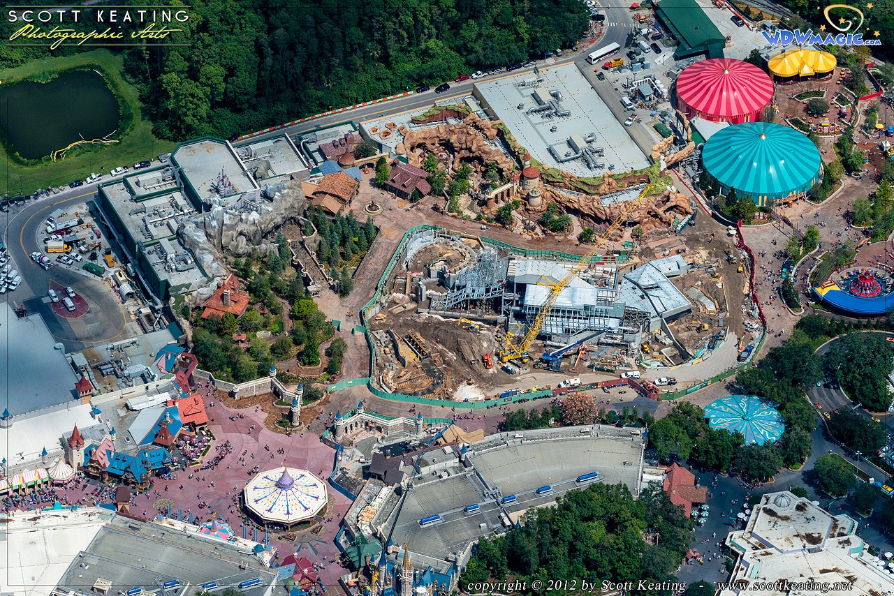 Aerial views of new Fantasyland
