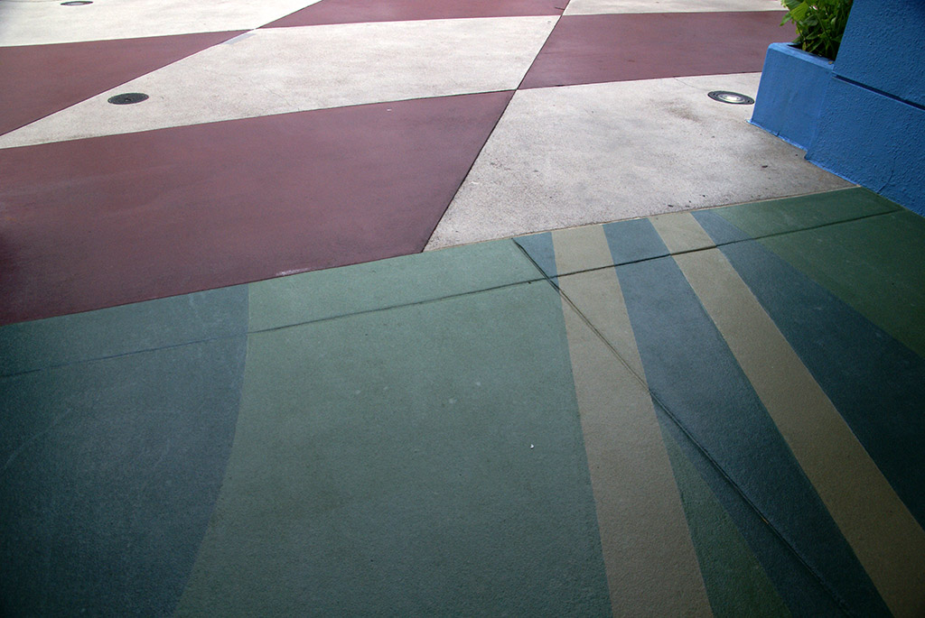 New flooring being installed in Epcot Future World breezeways