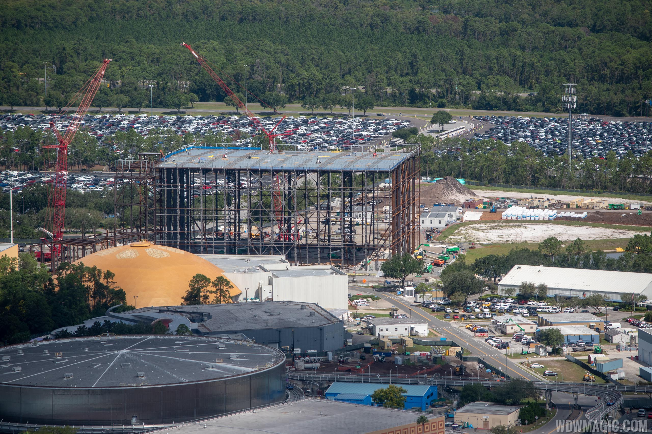PHOTOS - Aerial views of Epcot's Guardians of the Galaxy coaster under ...