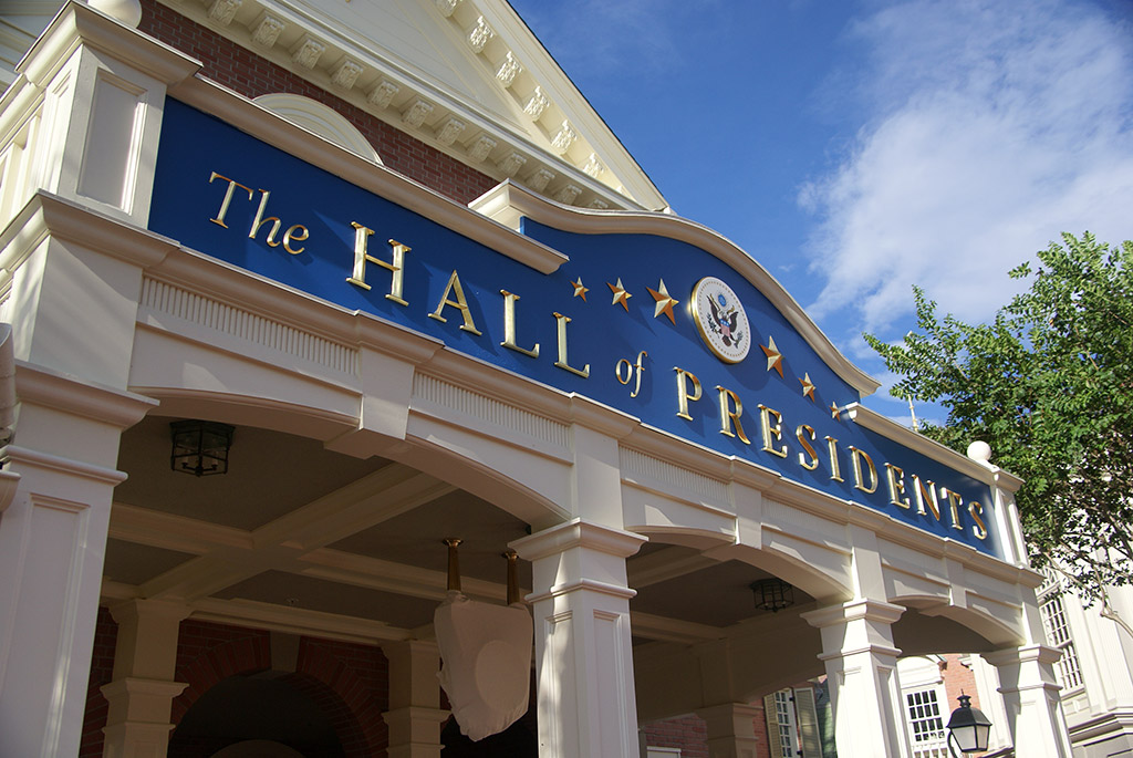 Hall of Presidents exterior refurbishment photos