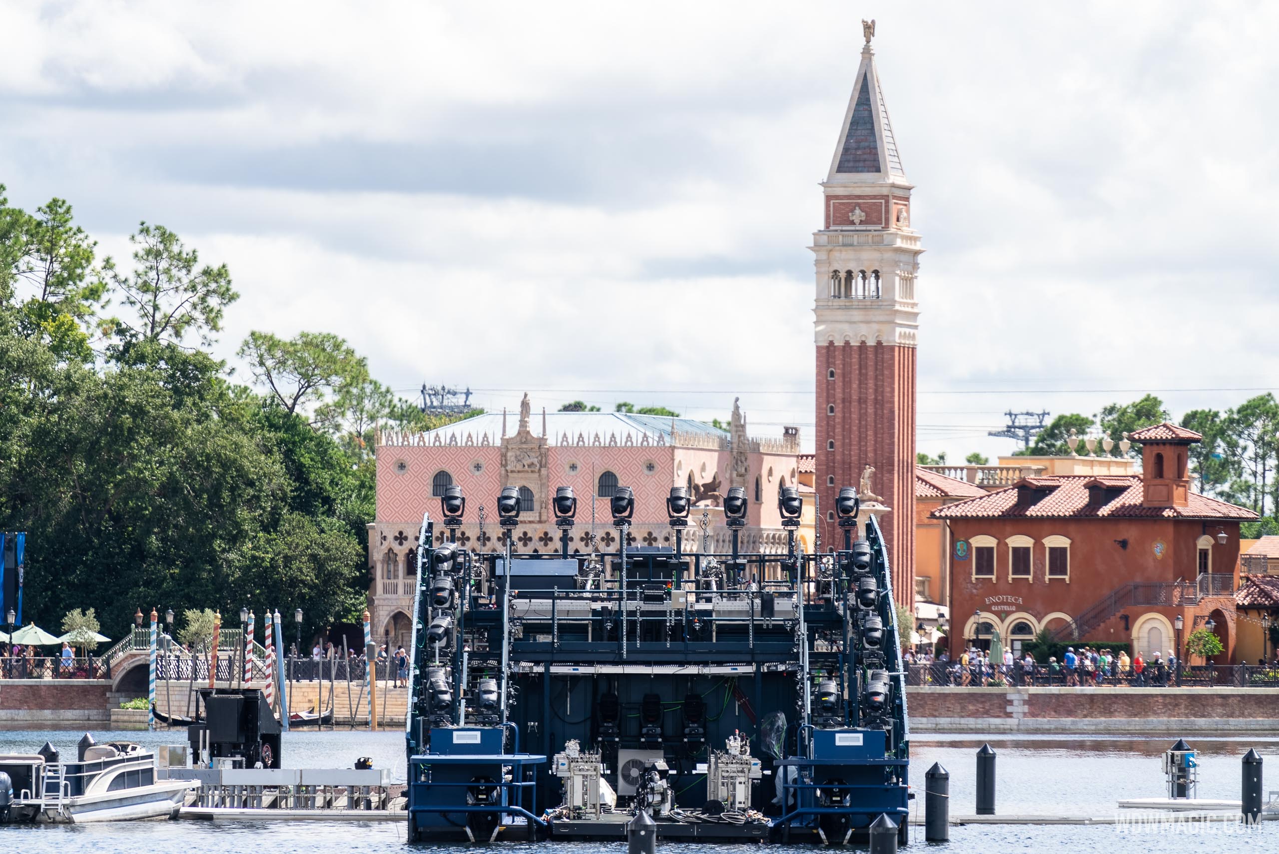 Luminous barge in World Showcase Lagoon - September 27 2023 - Photo 3 of 12