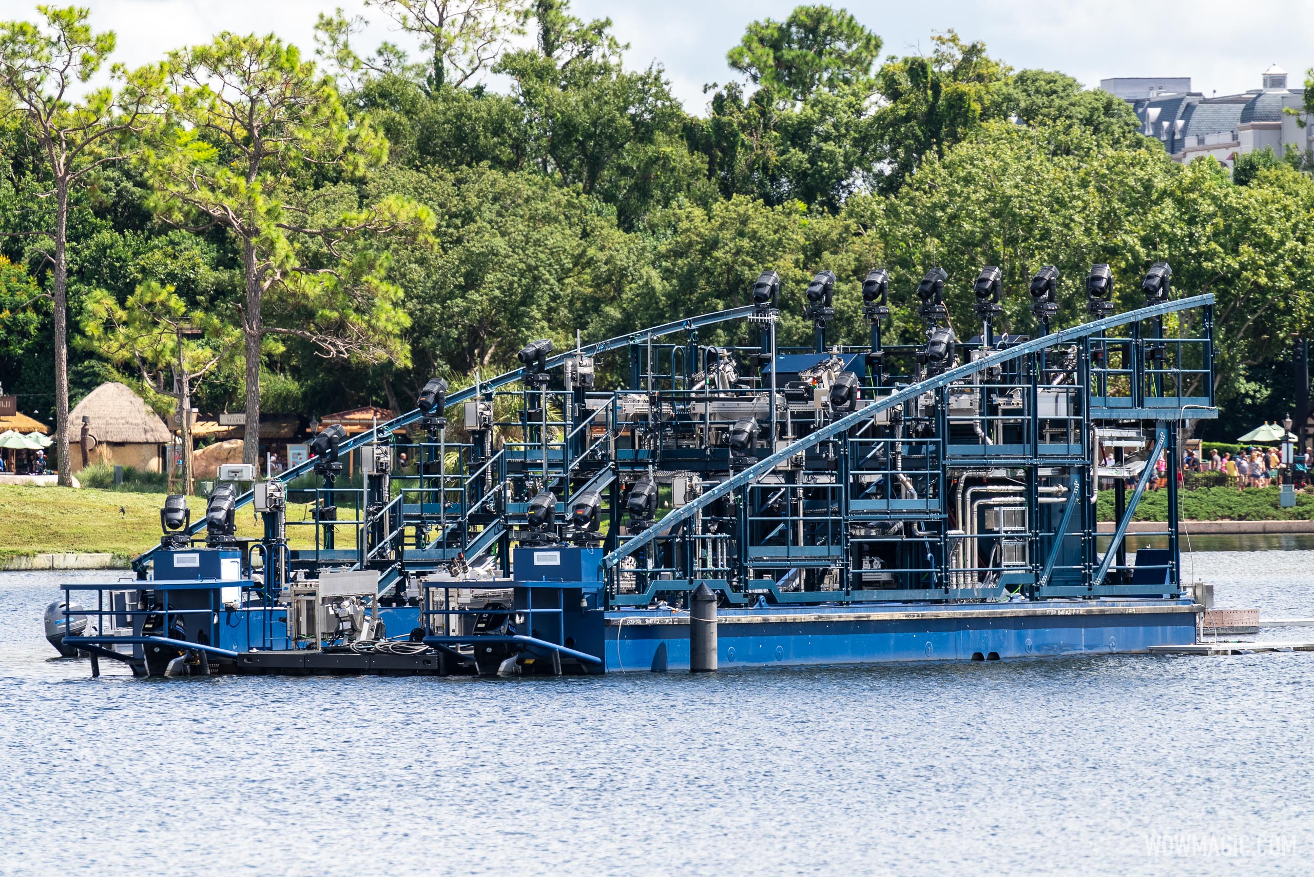 Luminous barge in World Showcase Lagoon - September 27 2023 - Photo 5 of 12