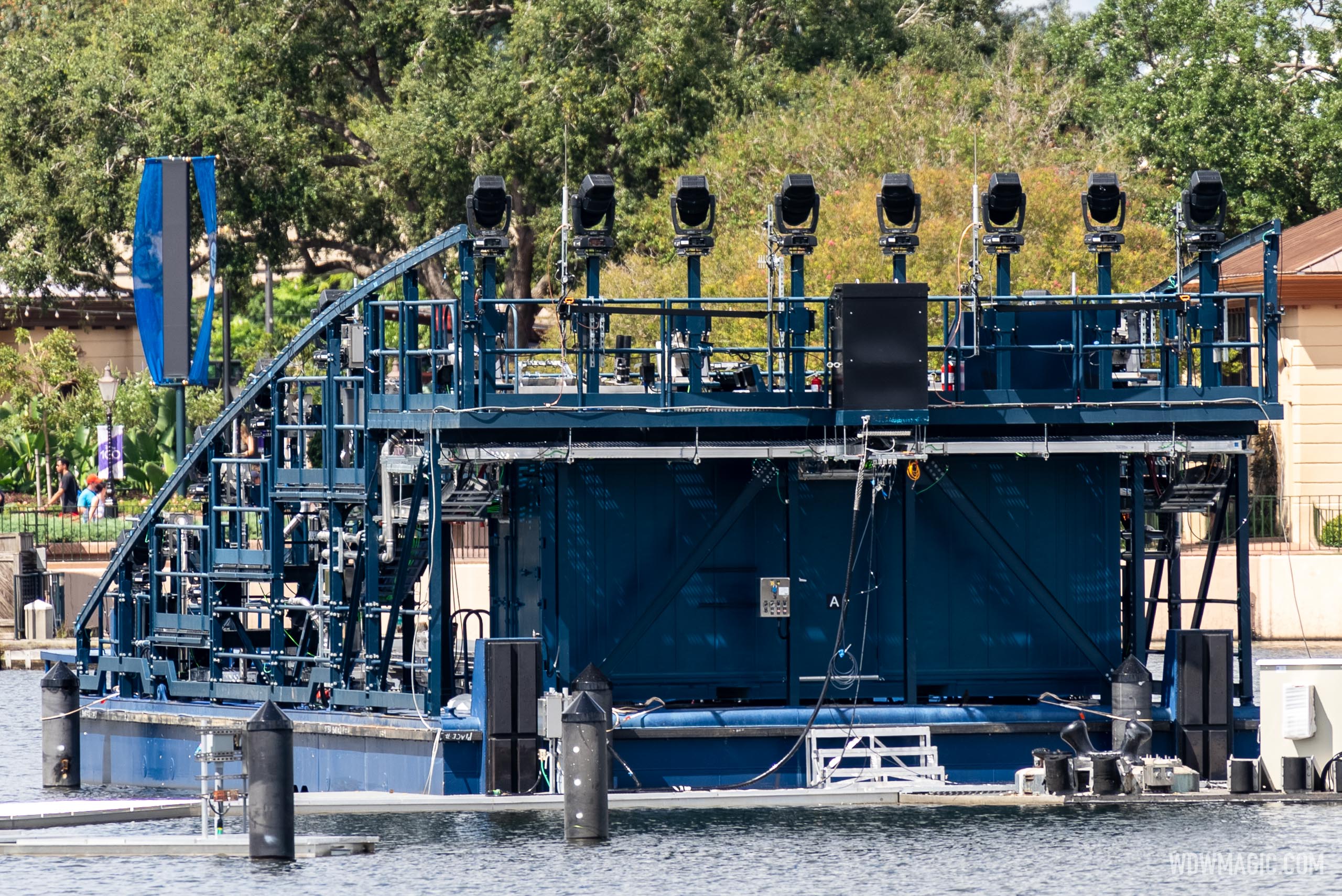 Luminous barge in World Showcase Lagoon - September 27 2023 - Photo 9 of 12