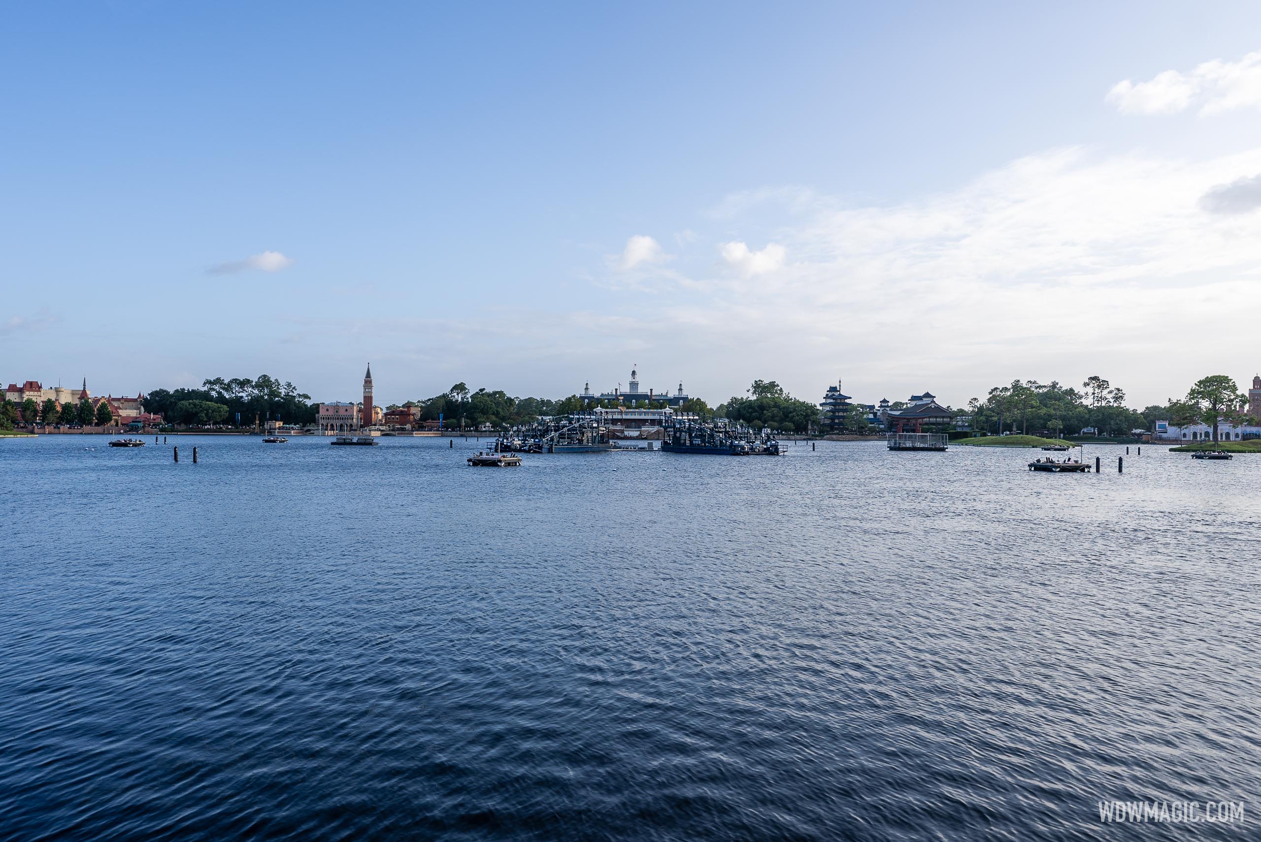 Luminous barges in World Showcase Lagoon - October 3 2023 - Photo 5 of 5
