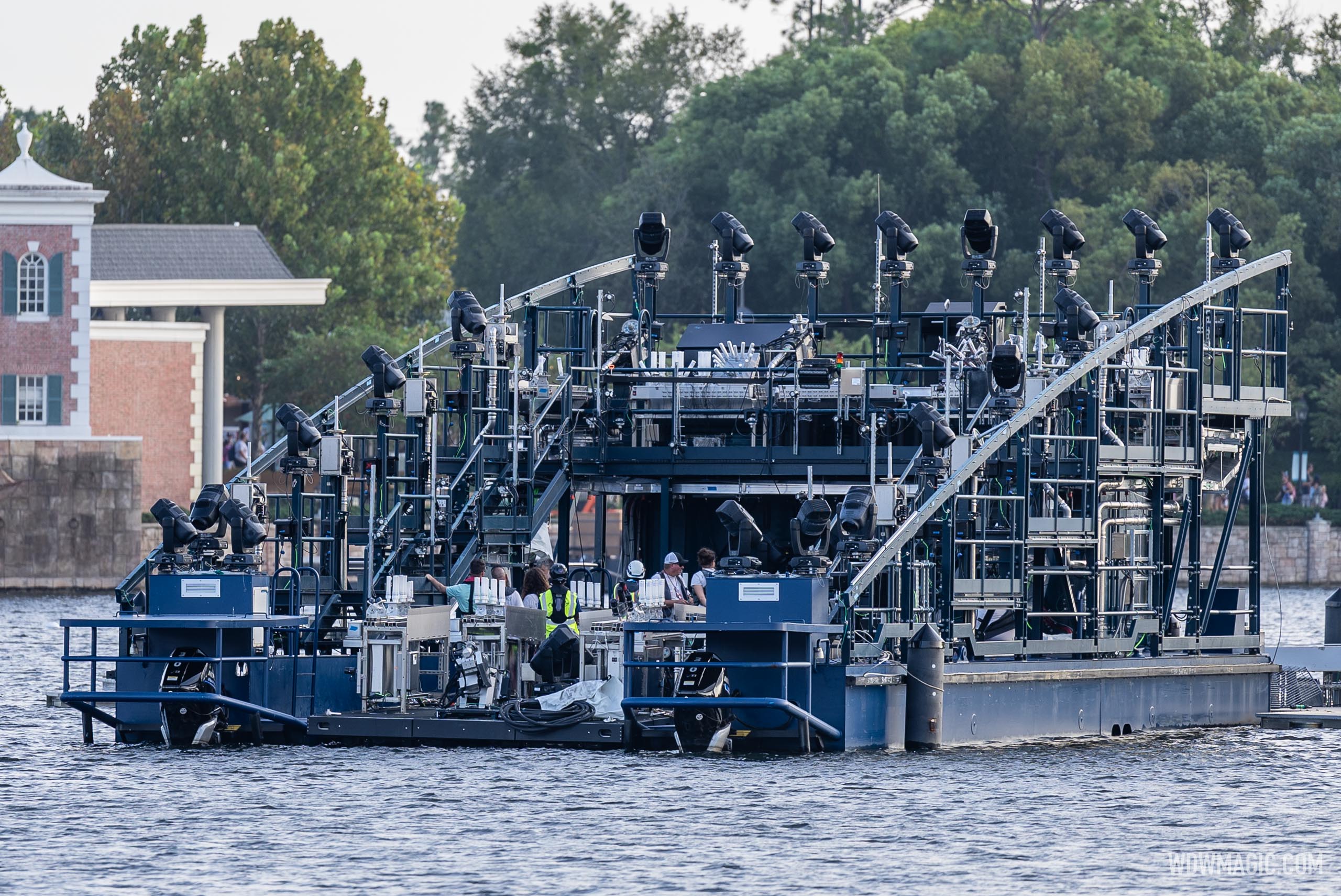 Luminous barges in World Showcase Lagoon - October 3 2023 - Photo 3 of 5