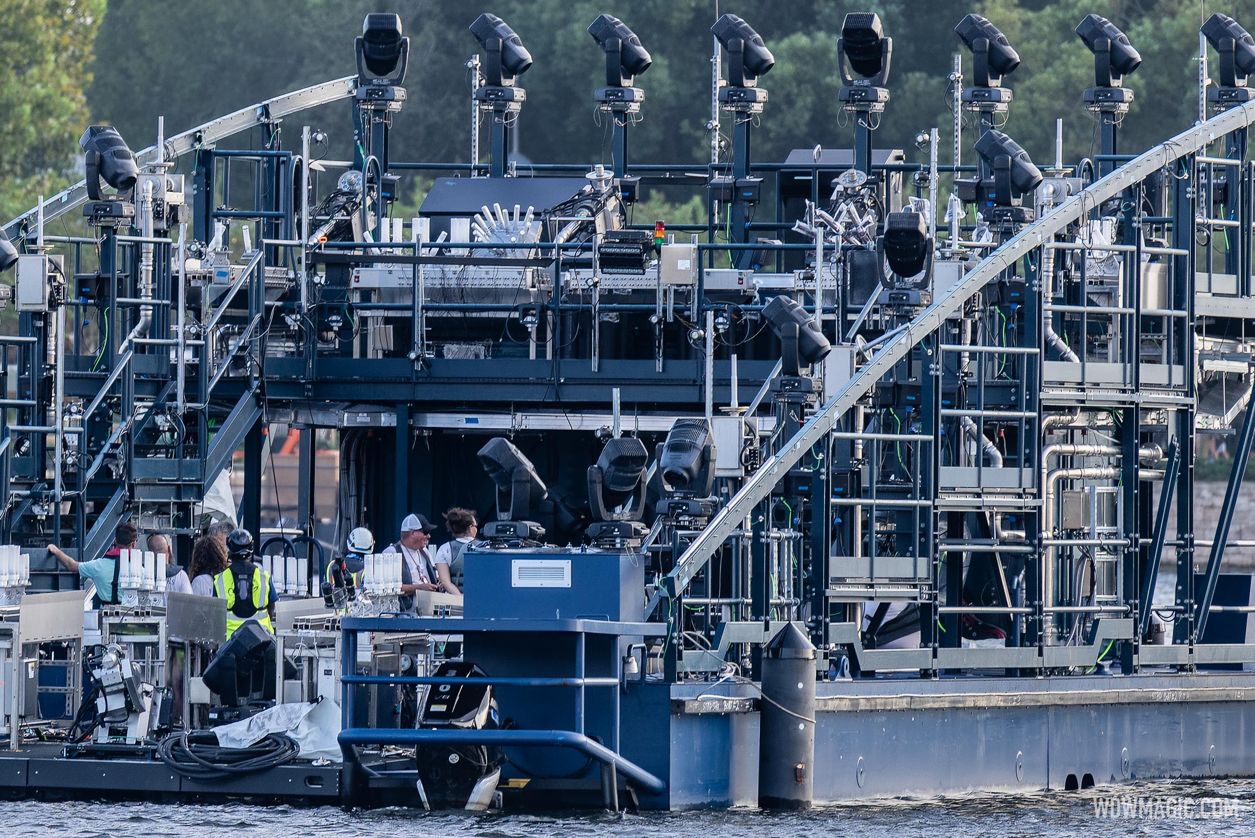 Luminous barges in World Showcase Lagoon - October 3 2023 - Photo 4 of 5