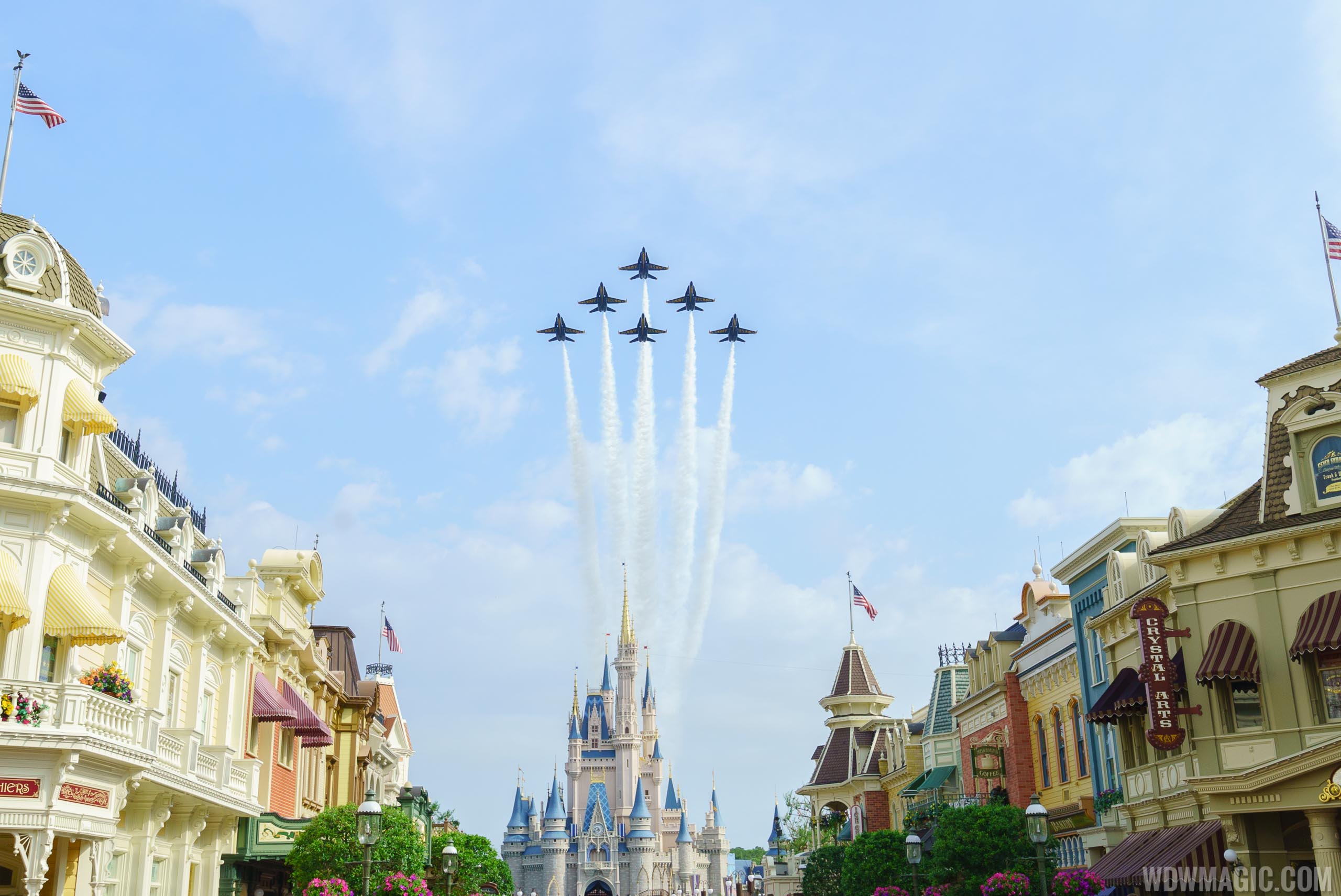 PHOTOS - U.S. Navy Blue Angels fly over the Magic Kingdom
