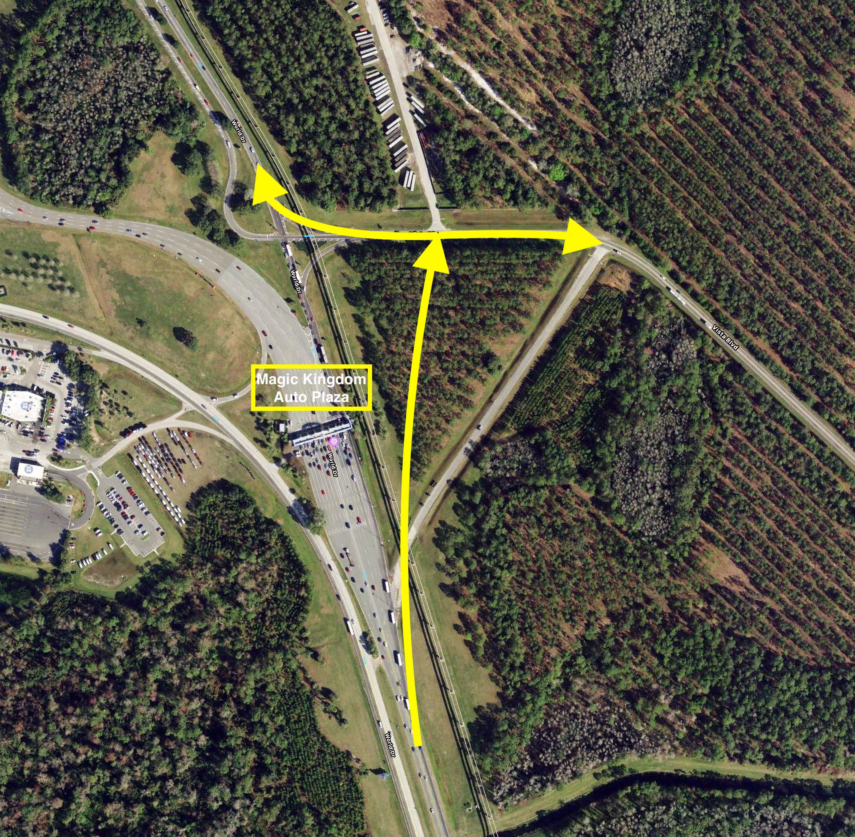 PHOTO - New Magic Kingdom Auto Plaza bypass ramp opens November 14