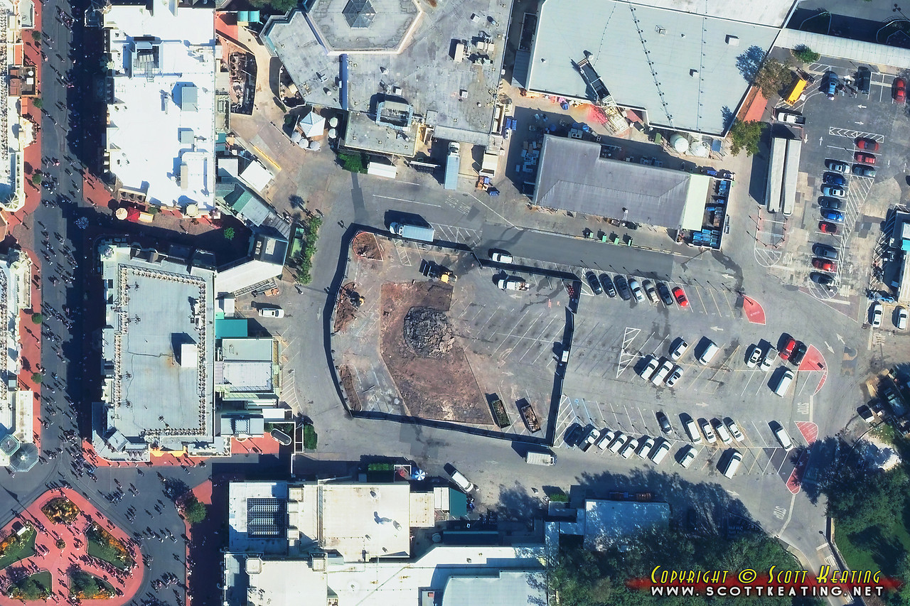 PHOTO - Overhead view of the new Main Street U.S.A. bypass construction