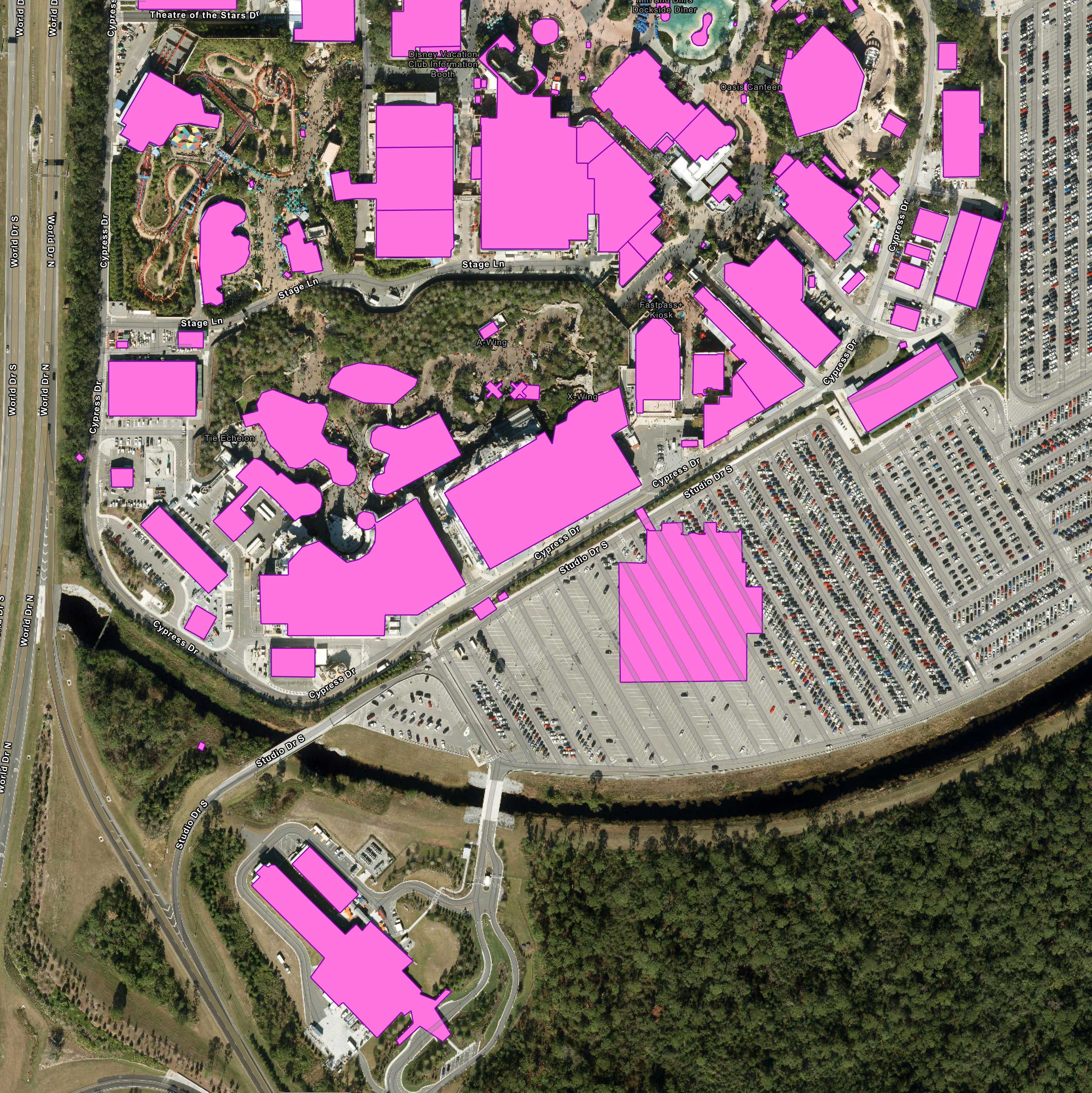 New Map Reveals Massive Size of Monsters, Inc. Door Coaster Building at ...