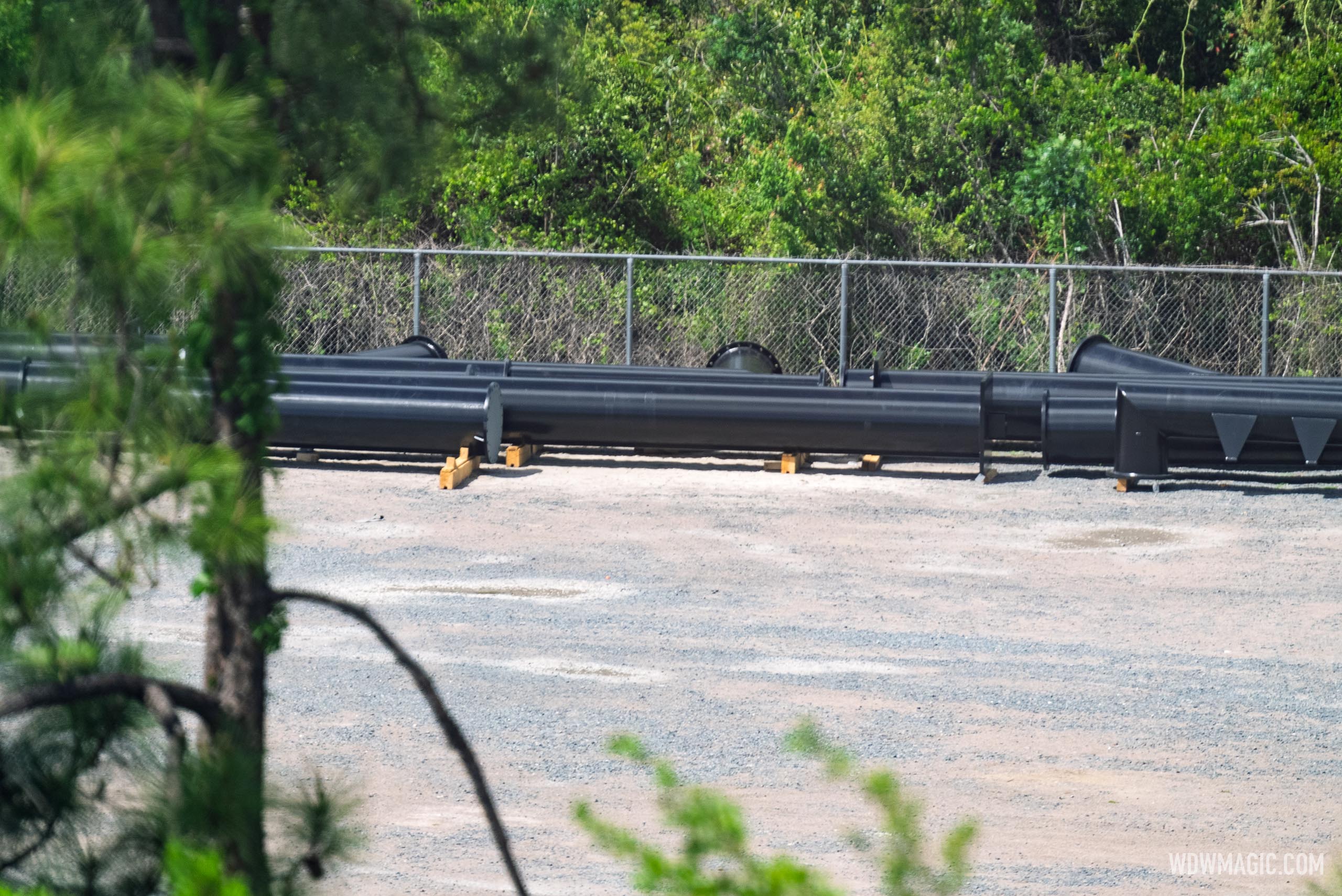 Track Support Columns Arrive at Monsters Inc Flying Door Coaster ...