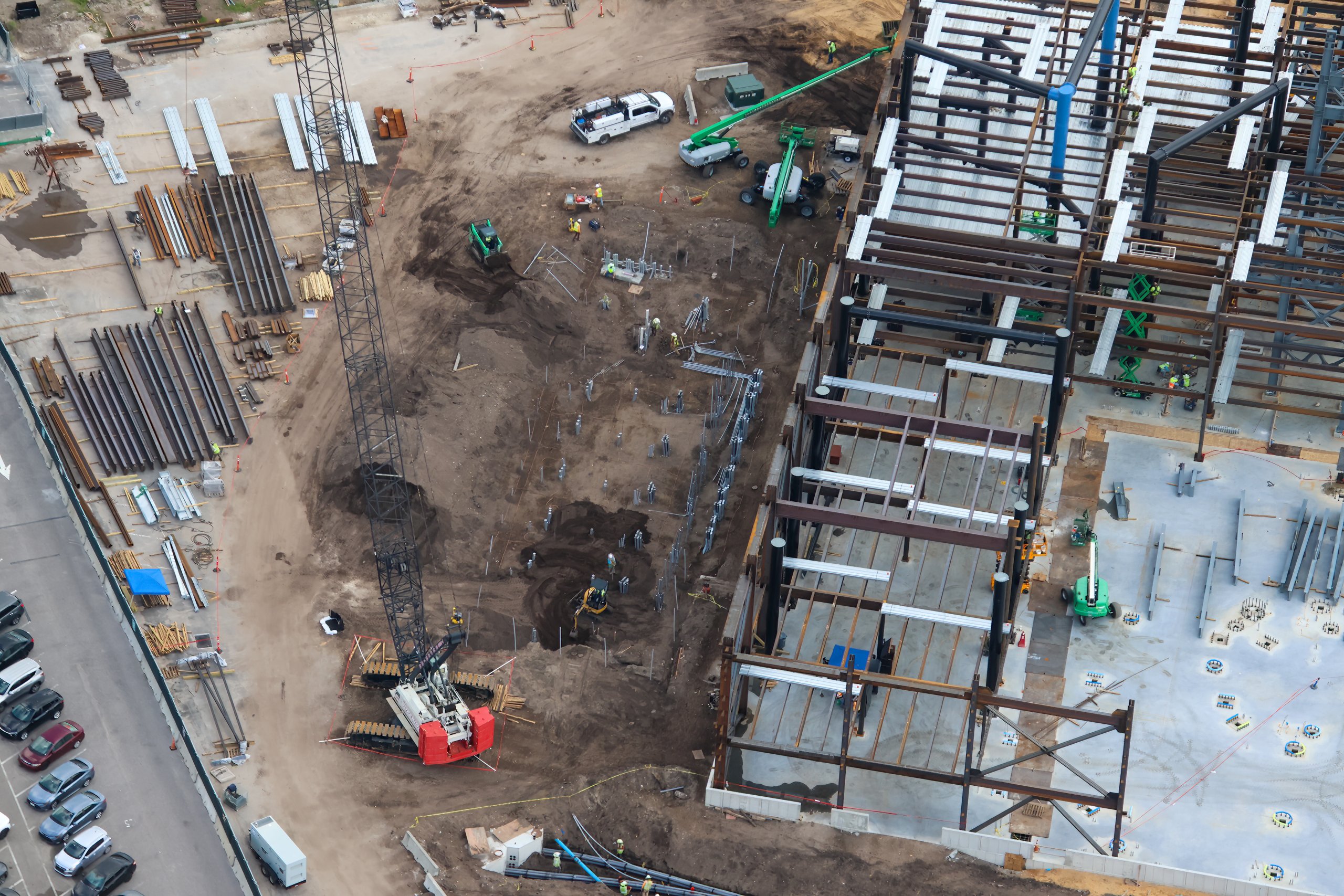 Latest Aerial Photos: Monsters Inc Coaster Building and Track Progress ...