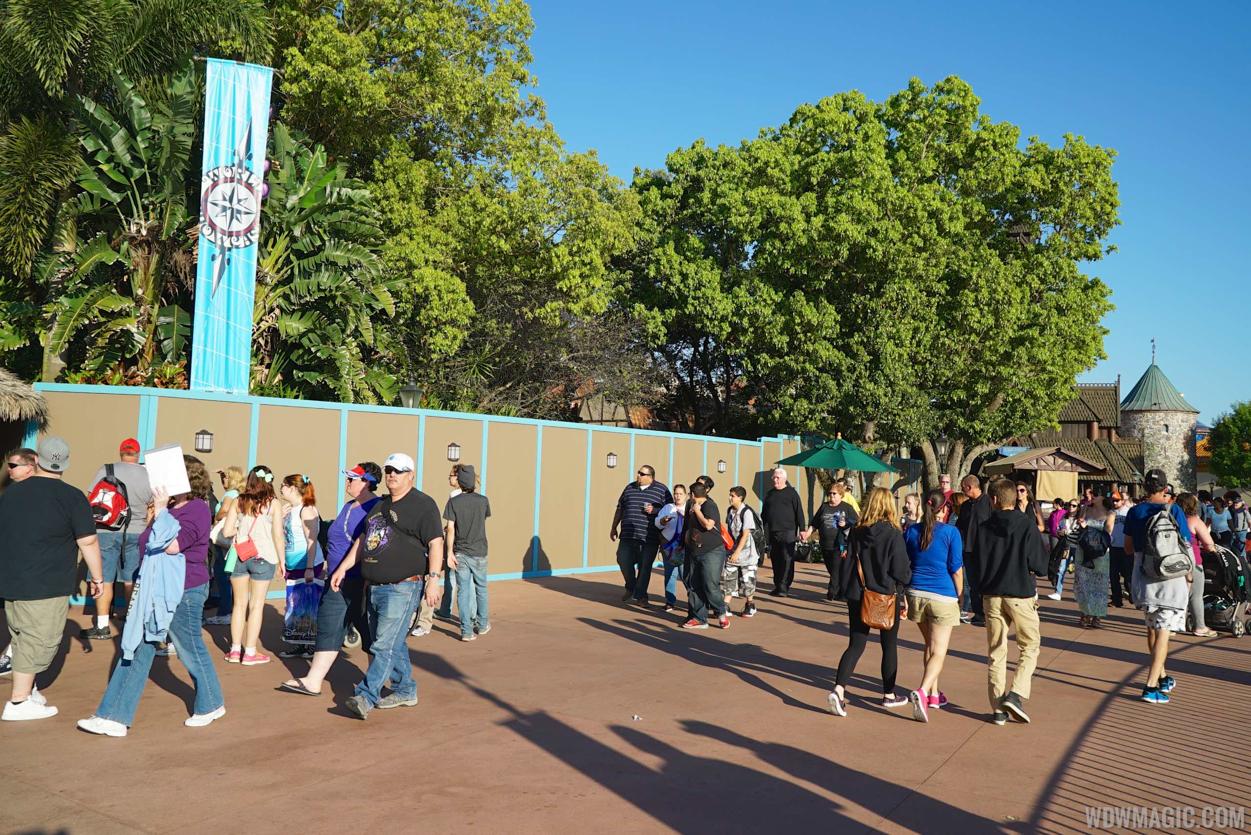 PHOTOS - Construction walls up between Epcot's Mexico and Norway as ...