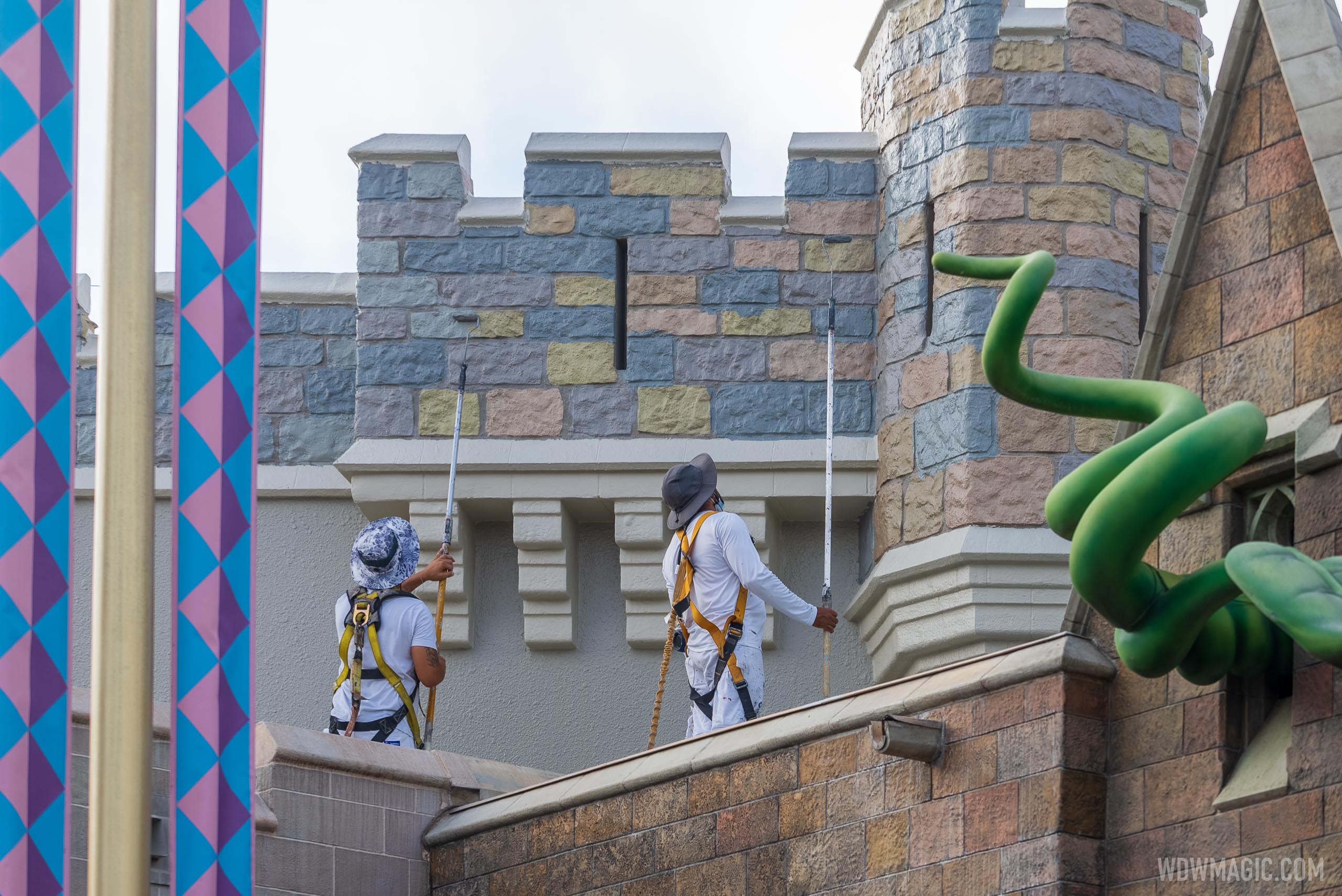Princess Fairytale Hall castle wall refurbishment - June 3 2021 - Photo ...