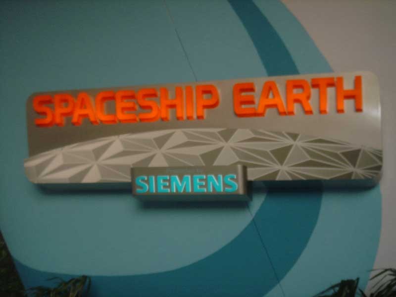 Siemens signage at Spaceship Earth