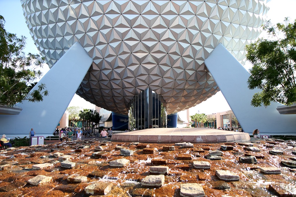 PHOTOS - 'Leave a Legacy' design removed from Spaceship Earth supports