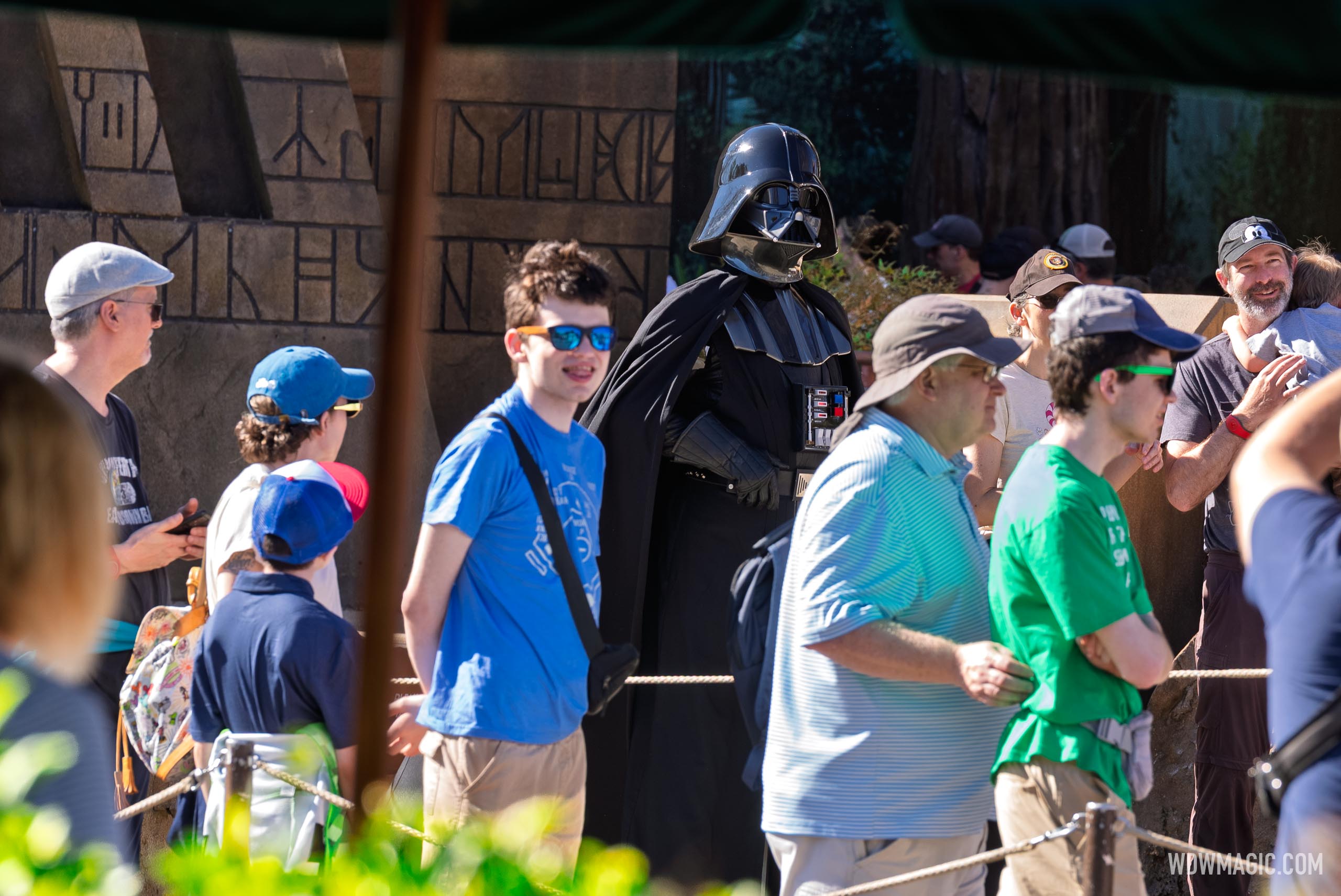 Darth Vader Greets Guests on the Jedi Training Stage Near Star Tours ...