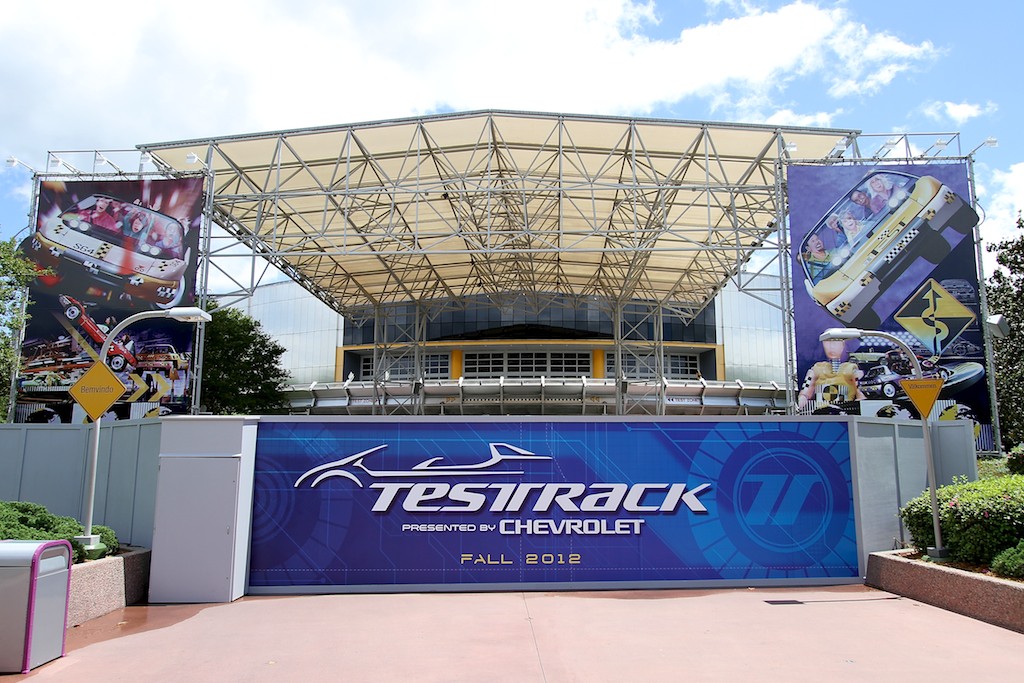Test Track walled off for refurbishment