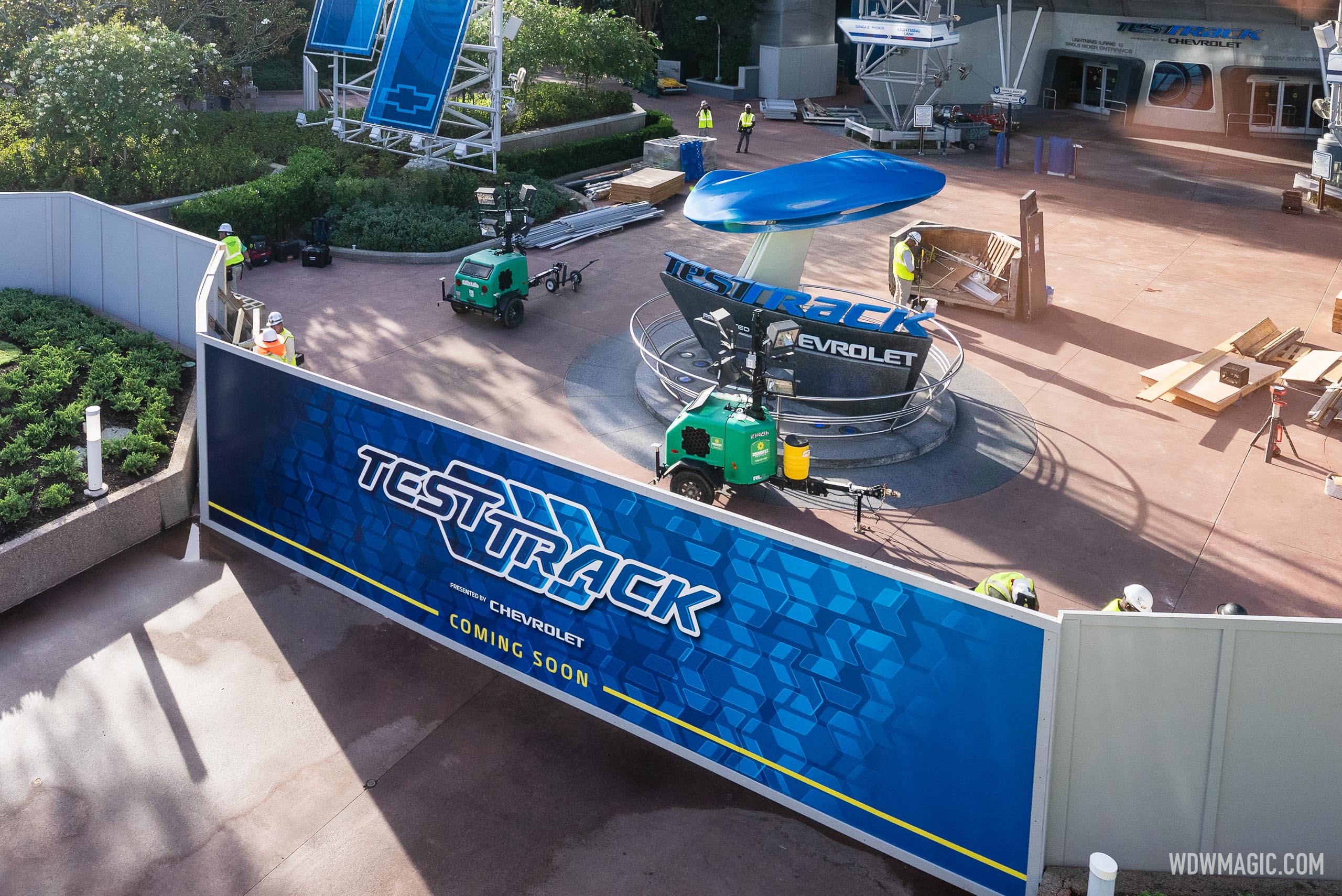 Construction Walls Up at Test Track - June 17 2024 - Photo 2 of 5