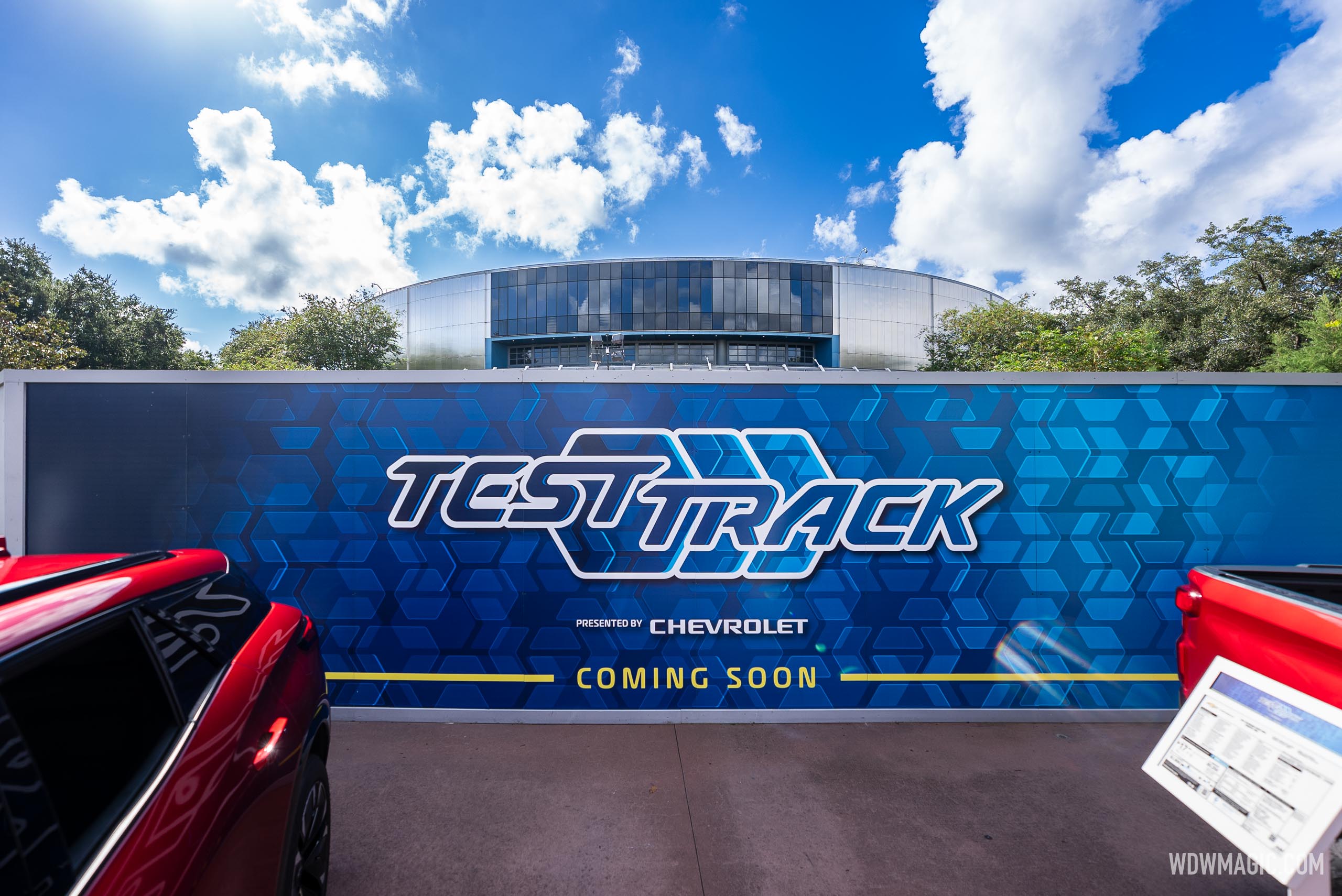 Test Track Update: Marquee Sign Removed as Entrance Area Cleared for ...